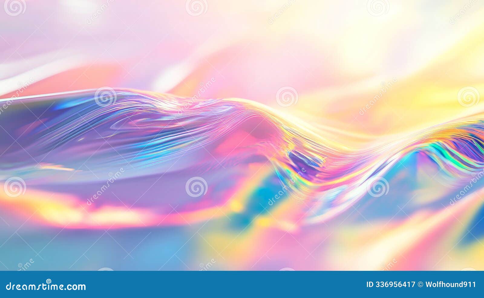 Floating Prisms Refract A Rainbow Of Colors Across A Soft, Gradient ...