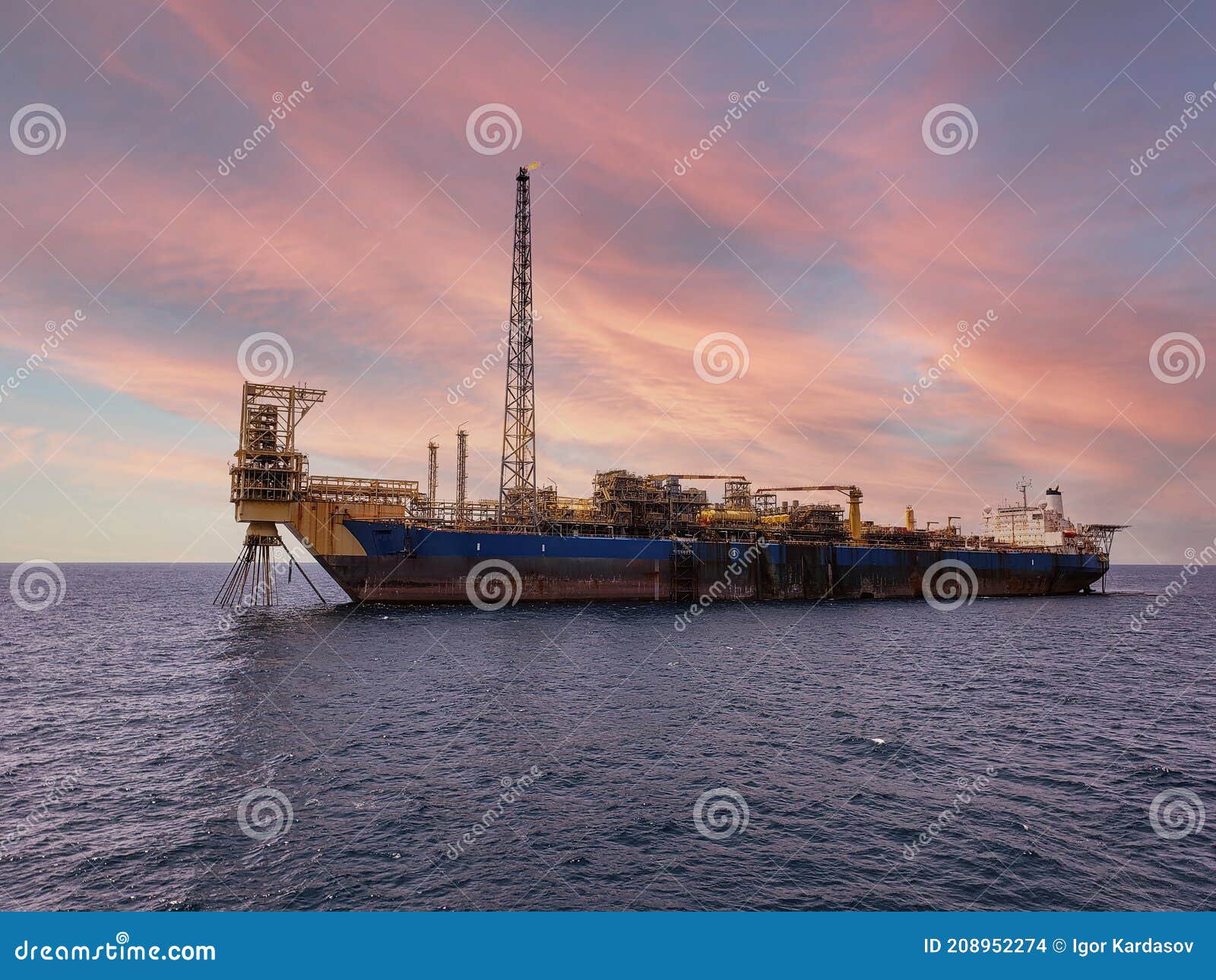 Floating Production Storage and Offloading FPSO Vessel Stock Photo ...