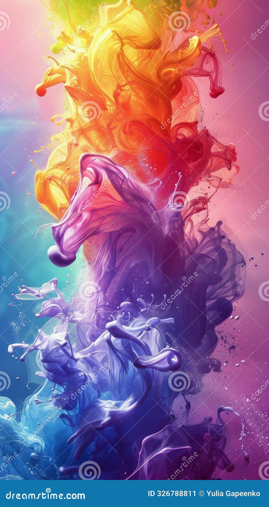 Floating Rainbow Colored Substance Stock Image - Image of harmony ...