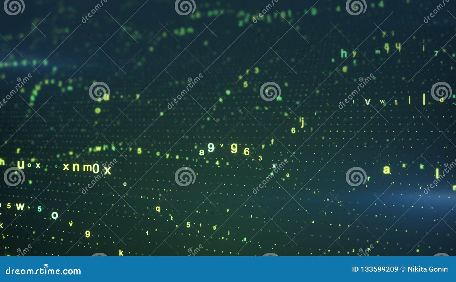 Floating Random Letters 3D Render Illustration Stock Illustration ...