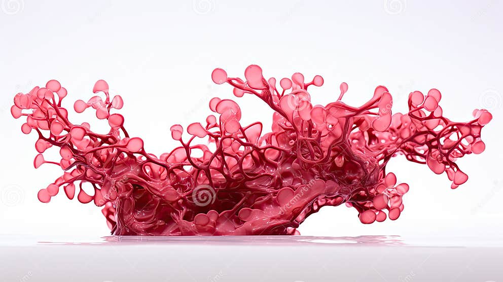 Floating Red Algae White Background Stock Illustration - Illustration ...