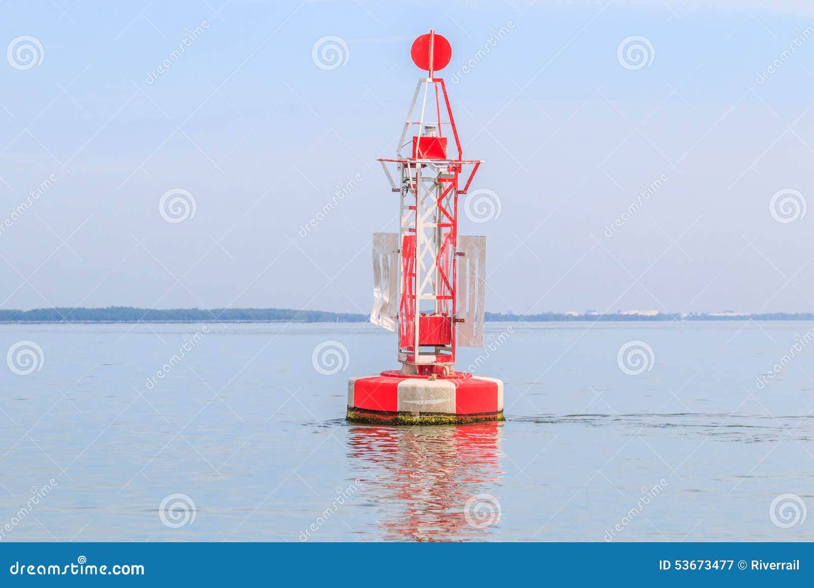 Floating Red Beacon in the Ocean Stock Image - Image of pointer, asian ...