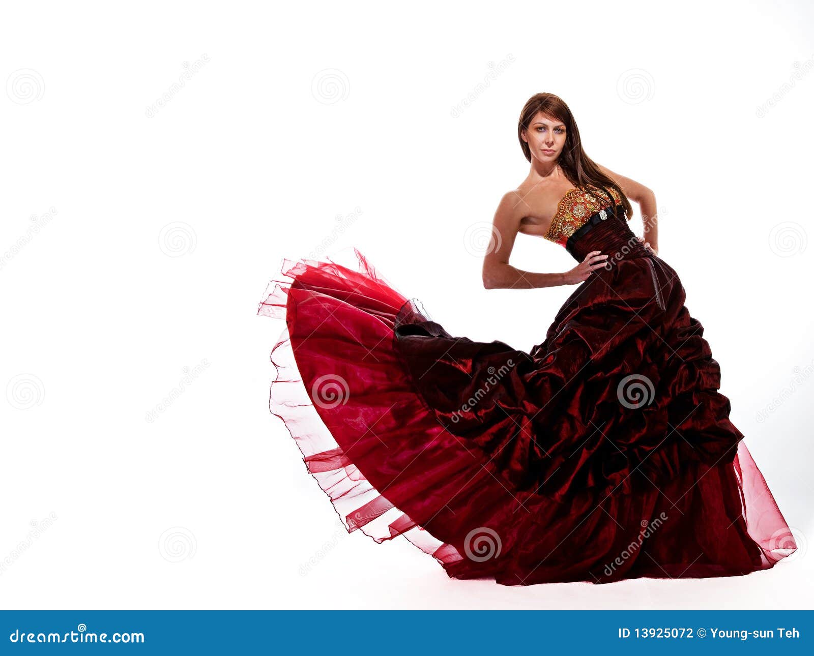 Floating red dress stock photo. Image of burgundy, caucasian - 13925072