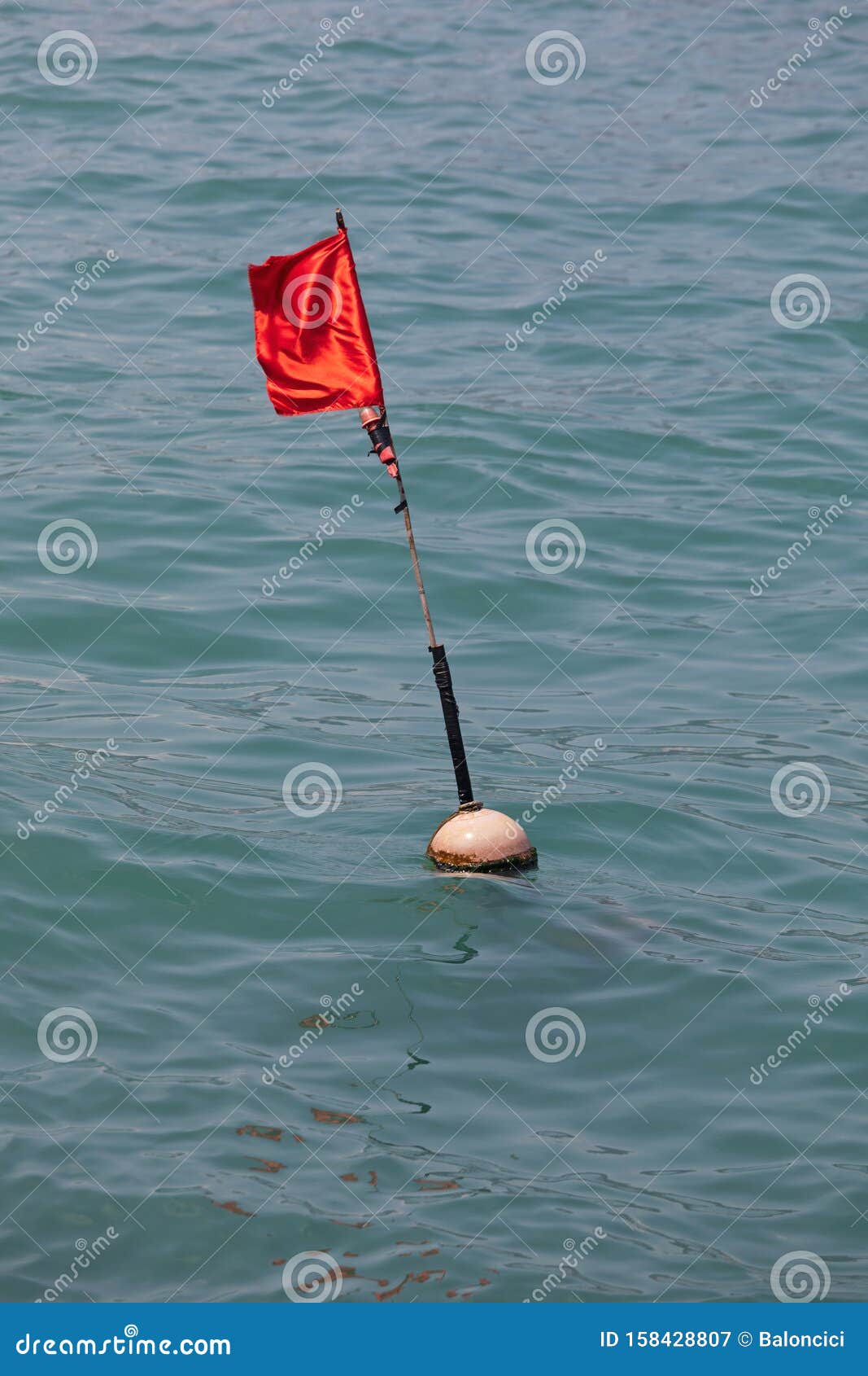Float Red Flag stock image. Image of kong, sign, caution - 158428807