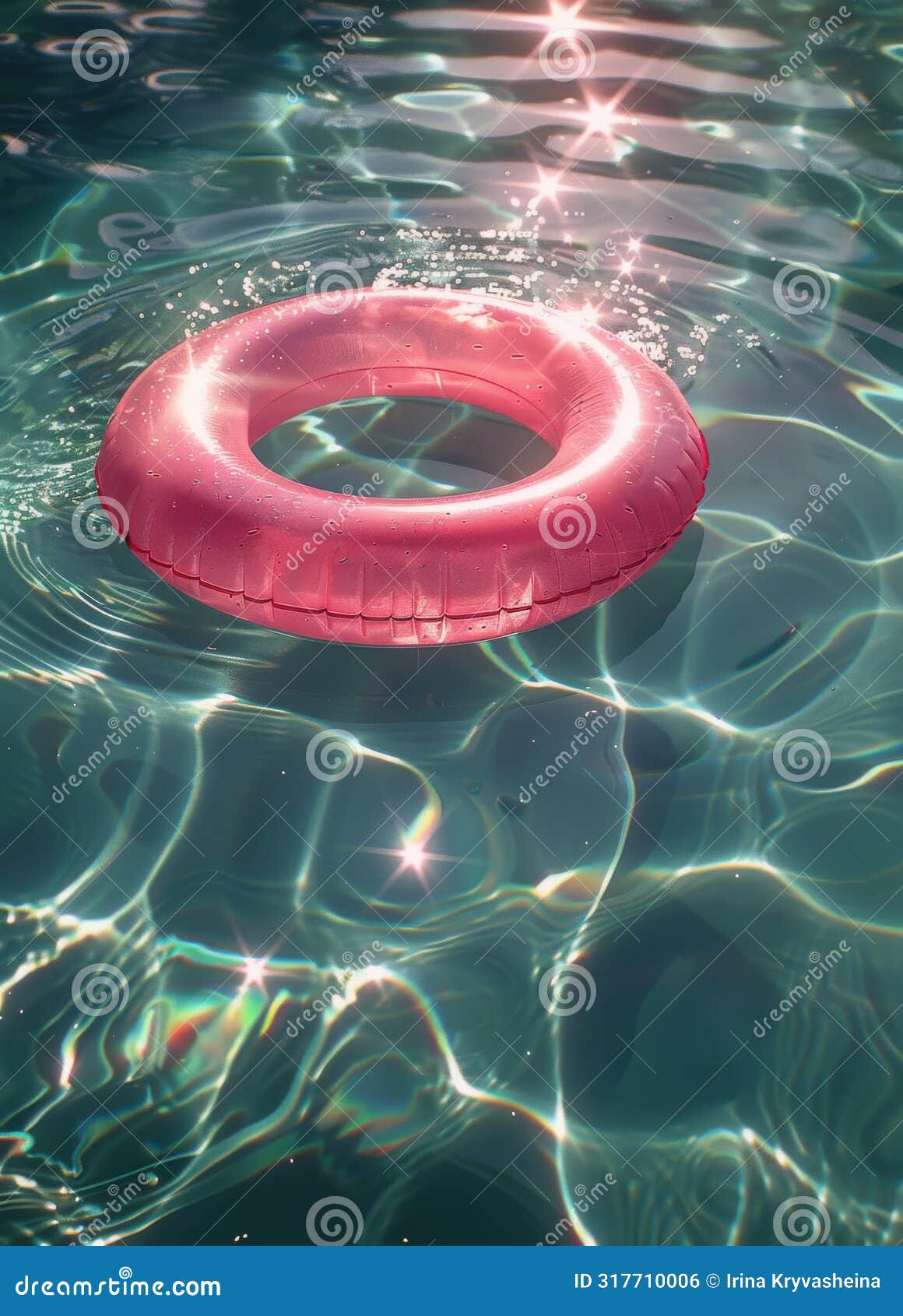 Floating Red Ring in Water stock photo. Image of still - 317710006
