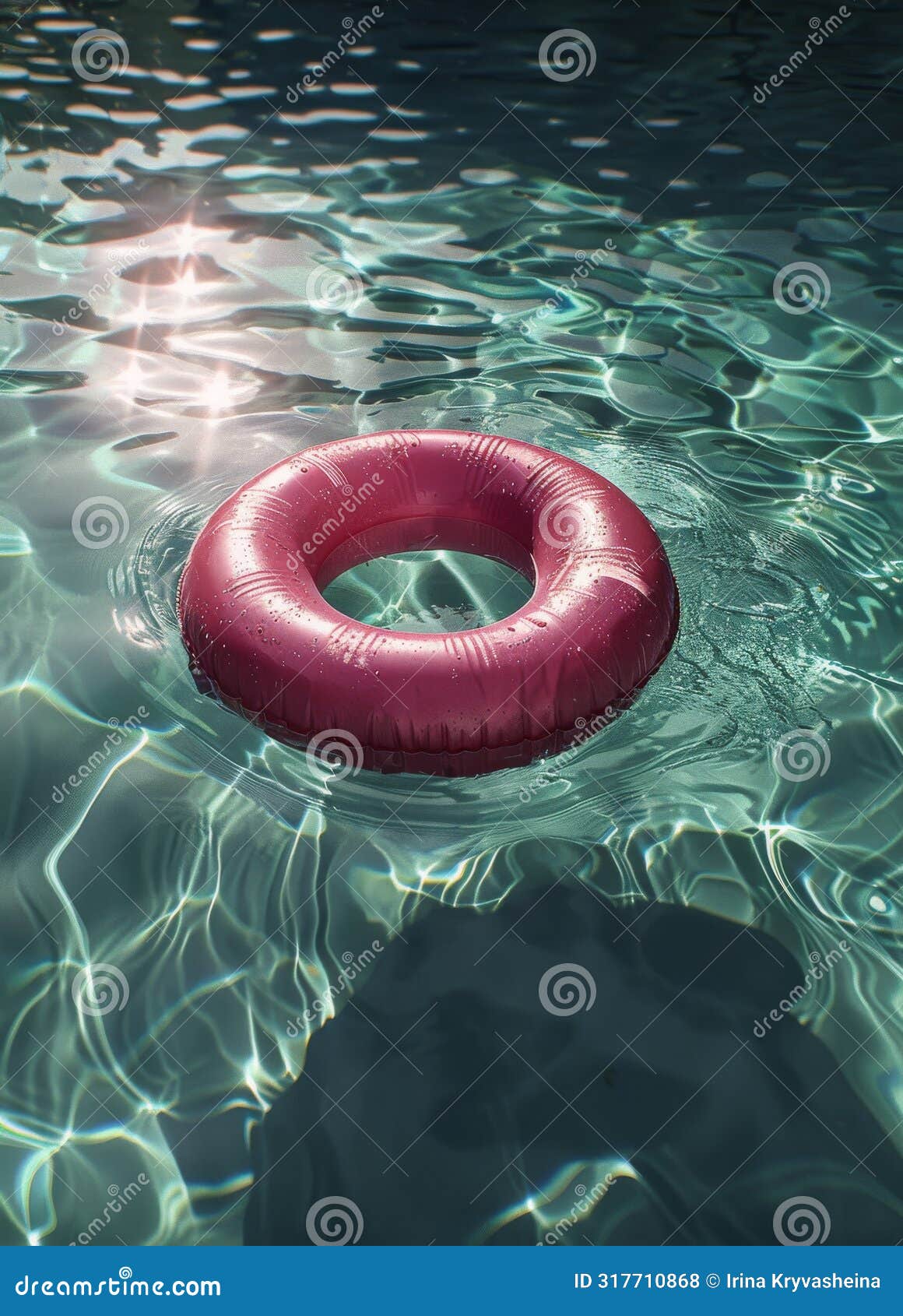 Floating Red Ring in Water stock photo. Image of still - 317710868