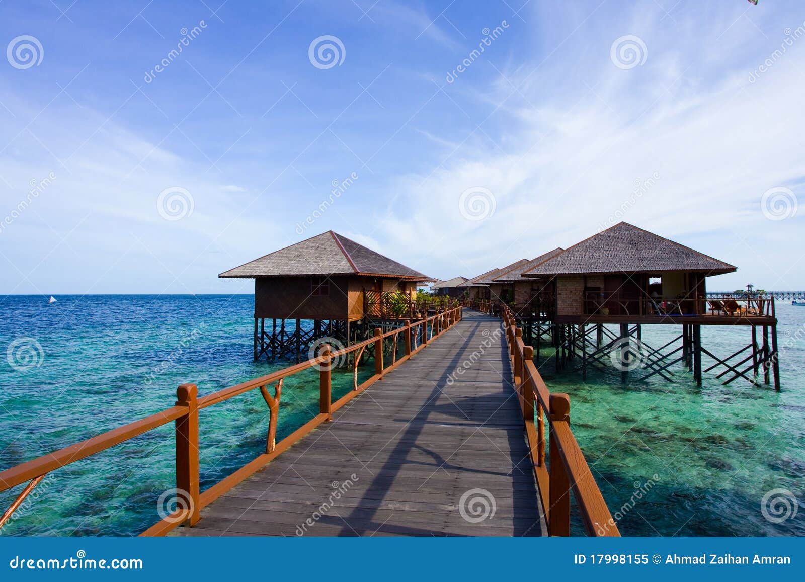 Floating resort stock image. Image of landscape, borneo - 17998155