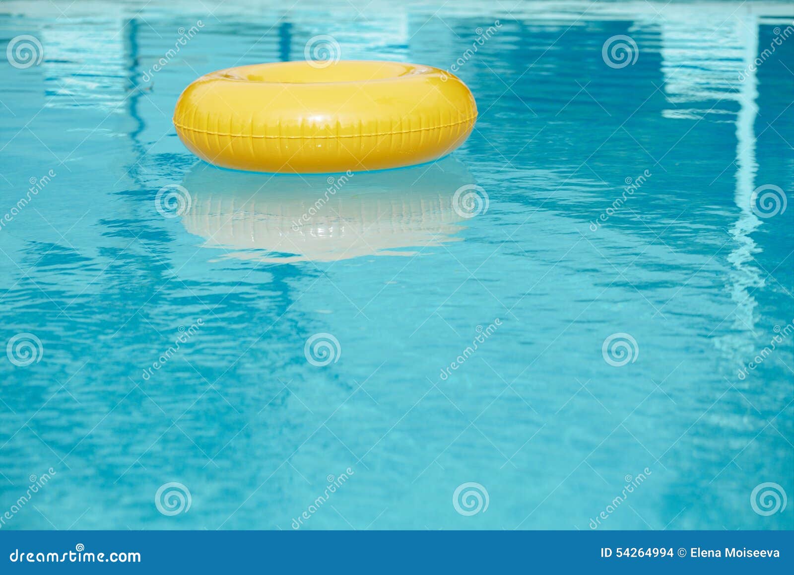 Floating Ring on Blue Water Swimpool with Waves Reflecting Stock Photo ...