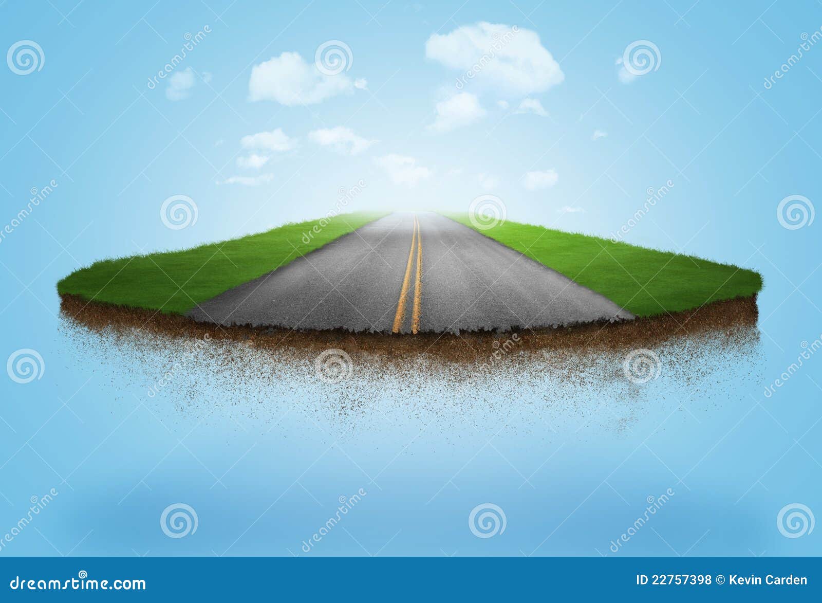 A floating road stock photo. Image of grass, rise, path - 22757398