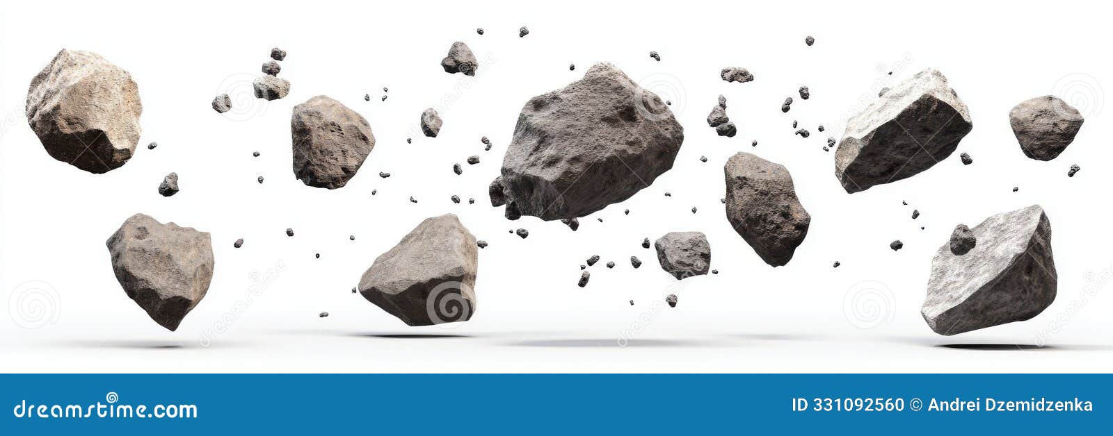 The Floating Rock Meteorite Is Isolated On A Transparent Background ...