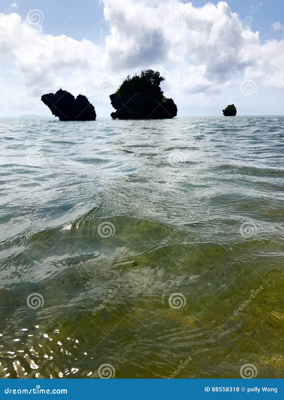 Floating rocks stock photo. Image of green, water, floating - 88558318