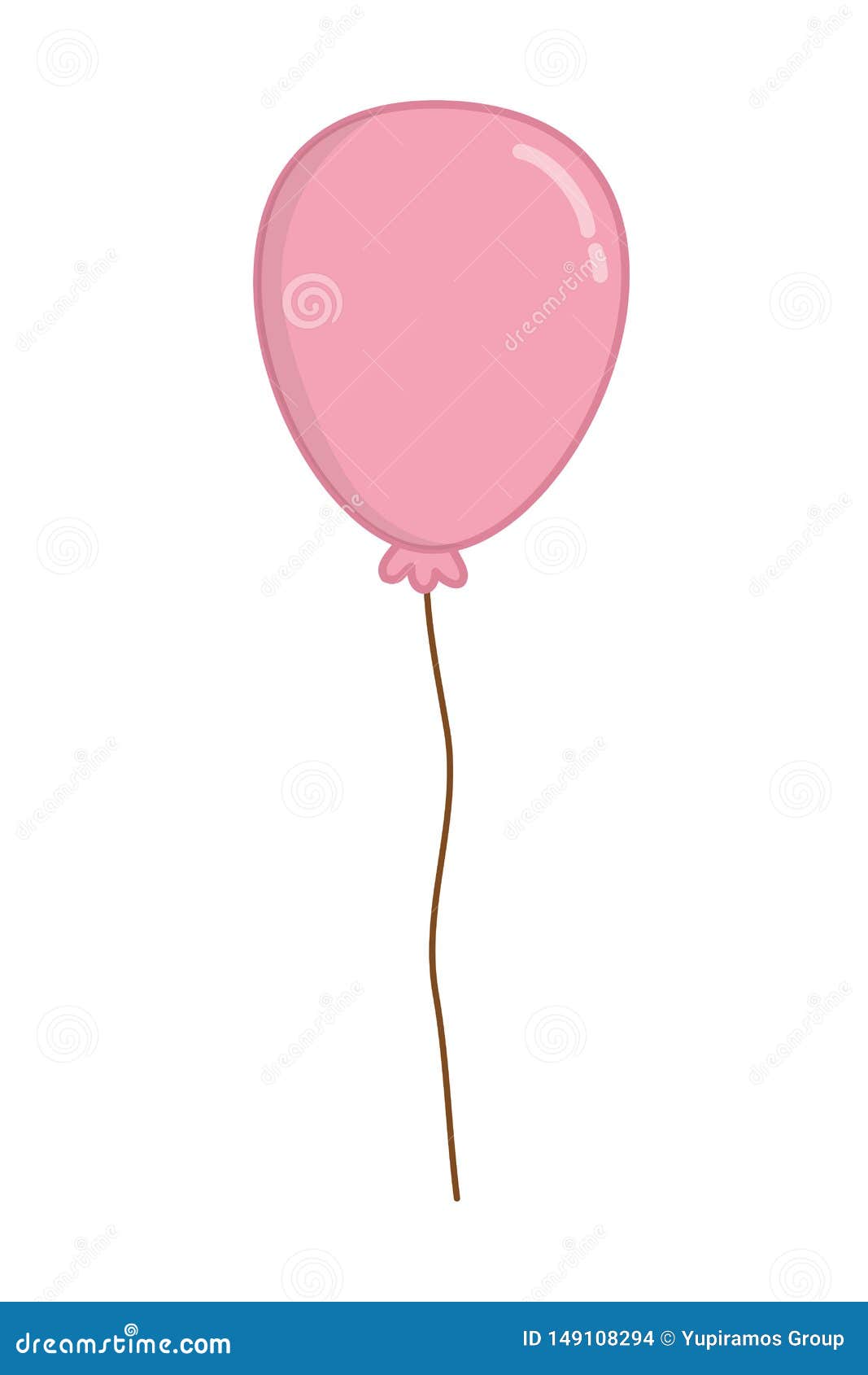 Floating Round Shaped Balloon Vector Illustration Stock Vector ...