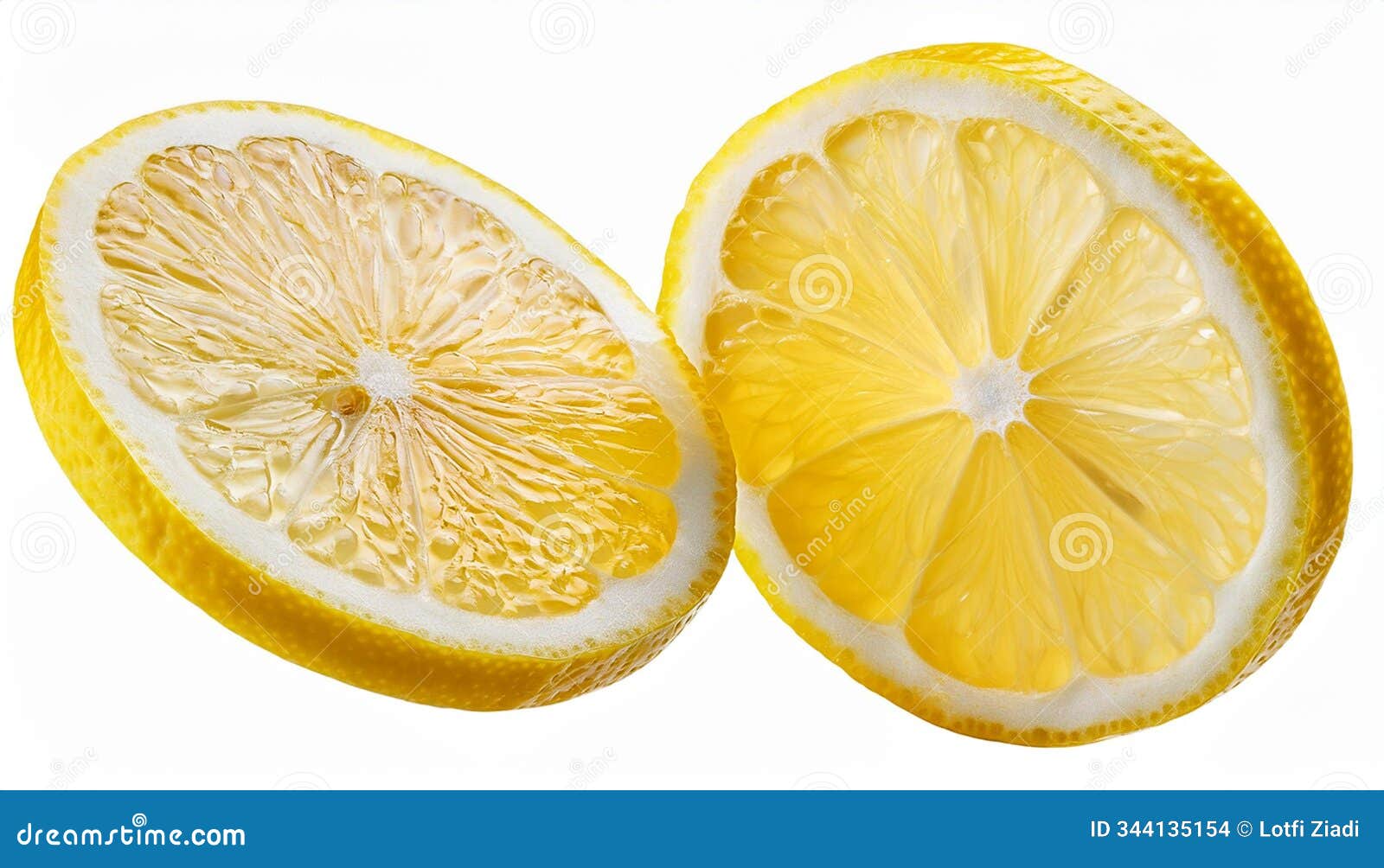 Floating Slices of Lemon Isolate on White Background PNG Stock ...