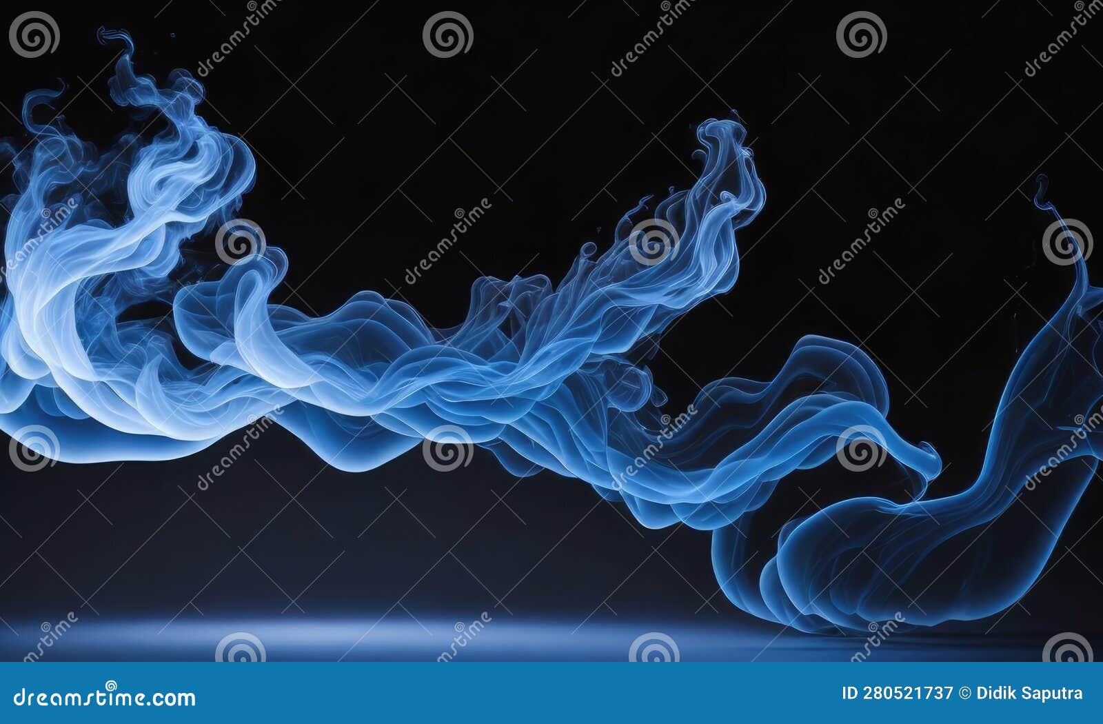 Floating Smoke Isolated on a Dark Background Stock Illustration ...