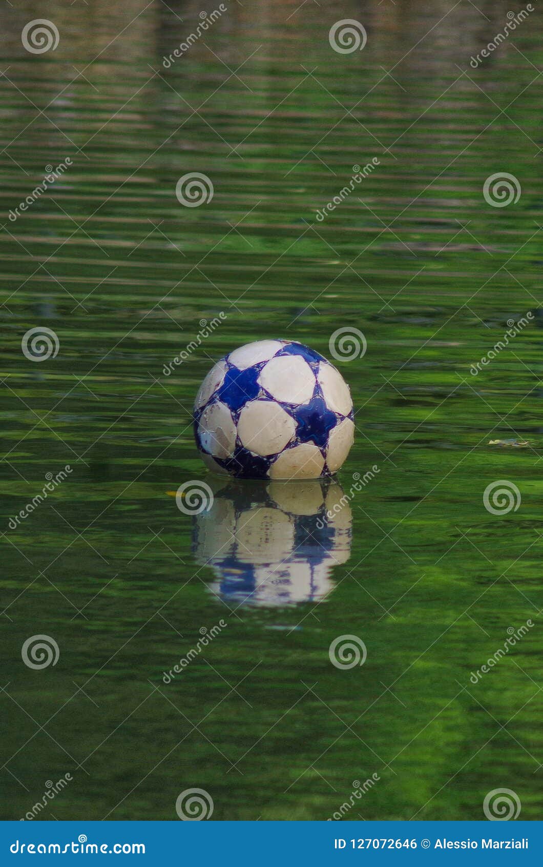 A floating soccer ball stock photo. Image of game, soccer - 127072646