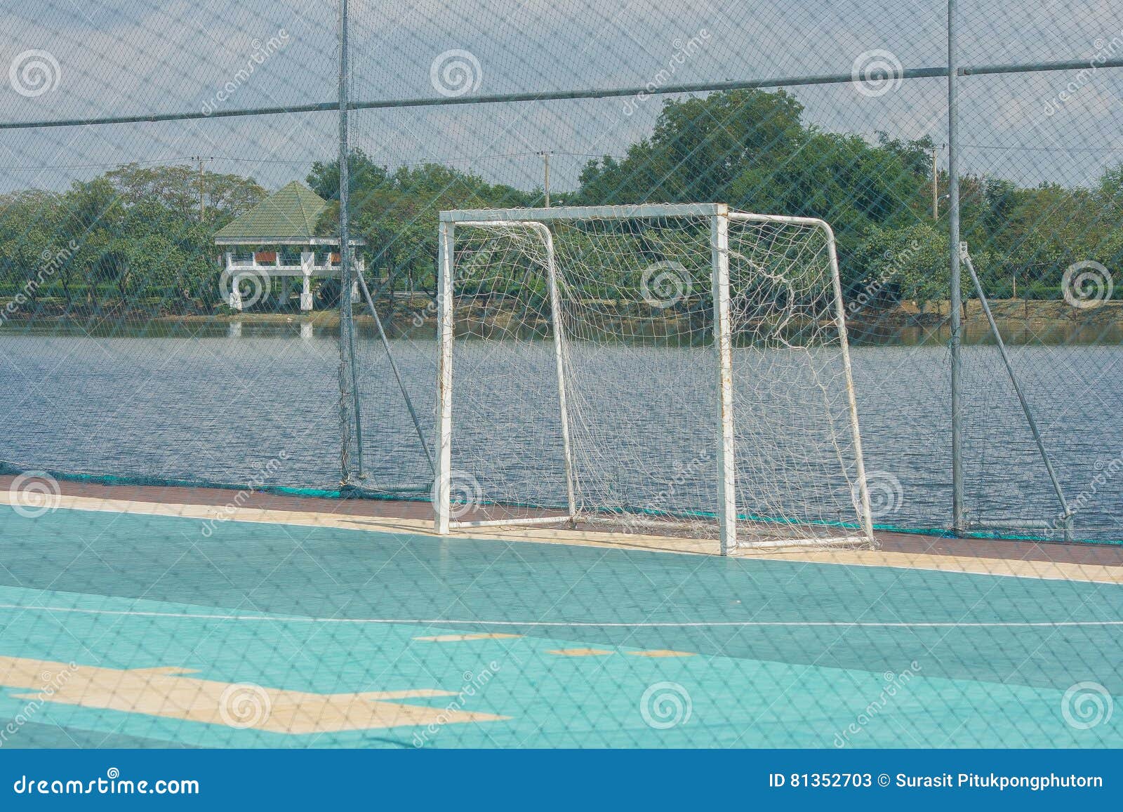 Floating soccer field. stock image. Image of association - 81352703