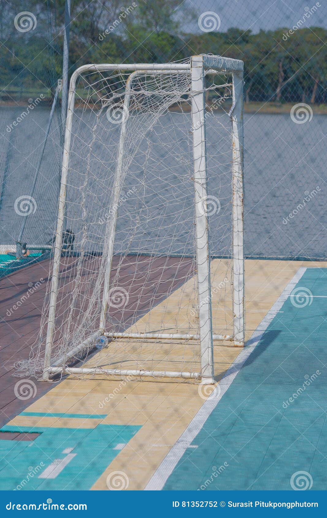 Floating soccer field. stock photo. Image of goal, opponent - 81352752