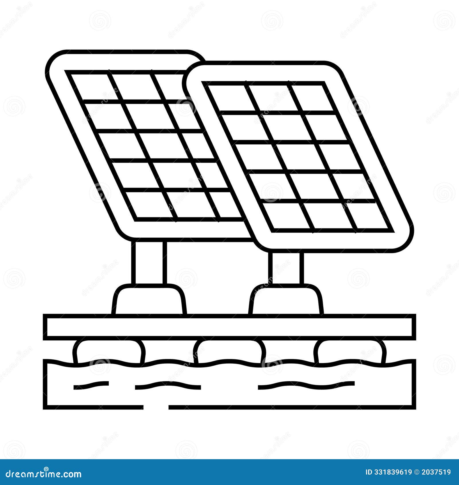 Floating Solar Farm On A Serene Lake, Harnessing Solar Energy While ...