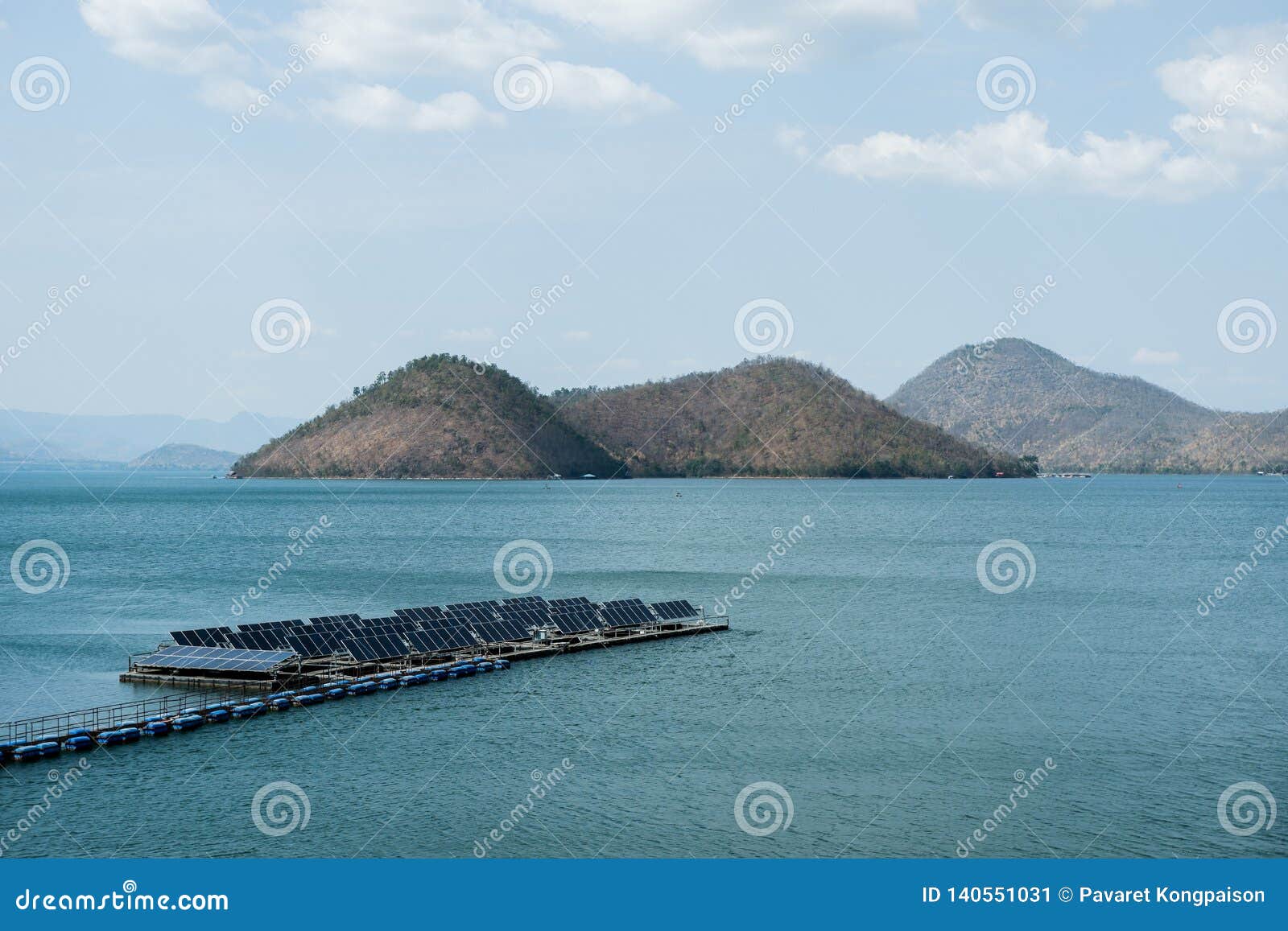 Floating Solar Panel in the Reservoir Stock Image - Image of photocell ...