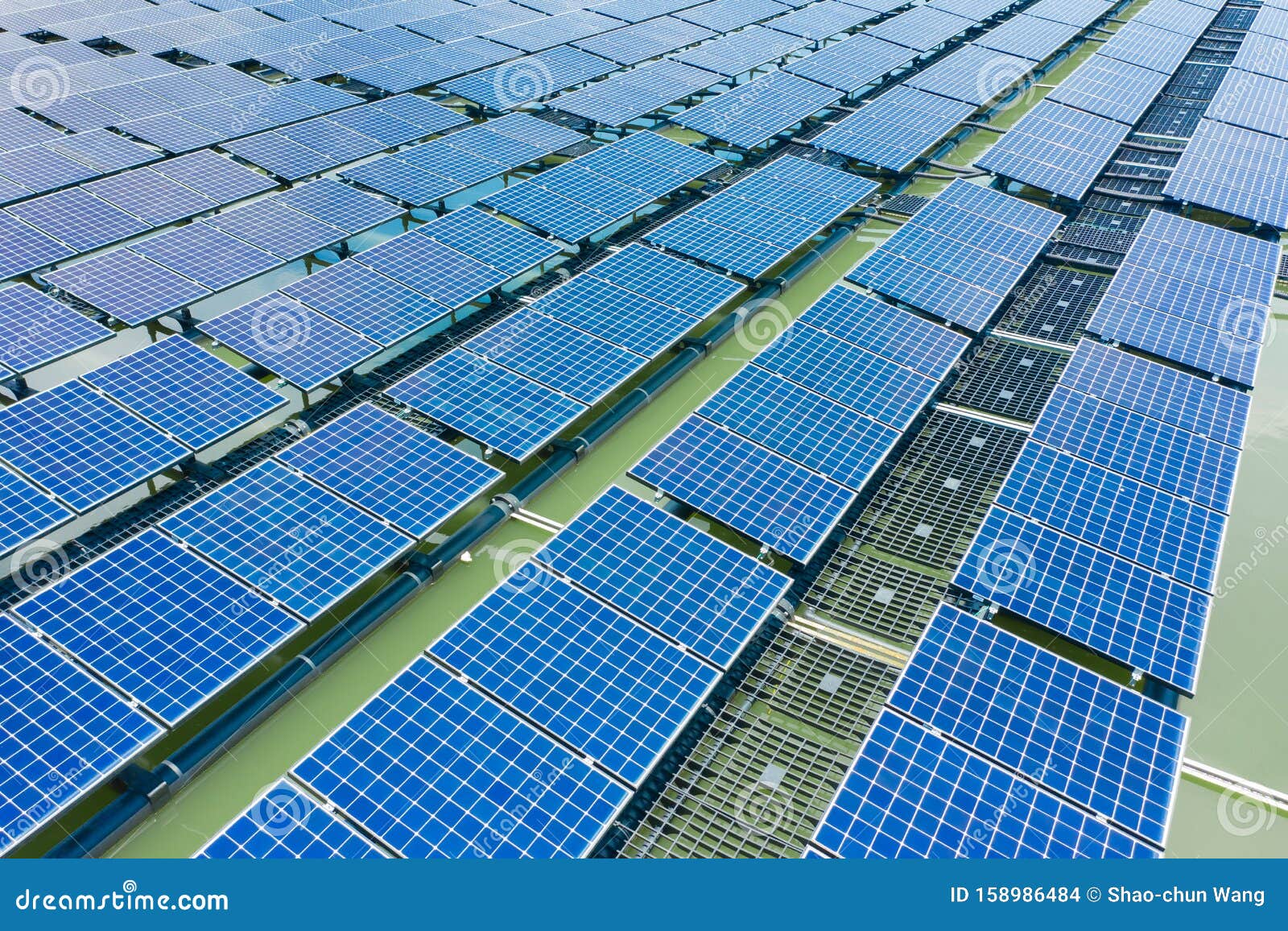 Solar panels shot by drone stock photo. Image of green - 158986484