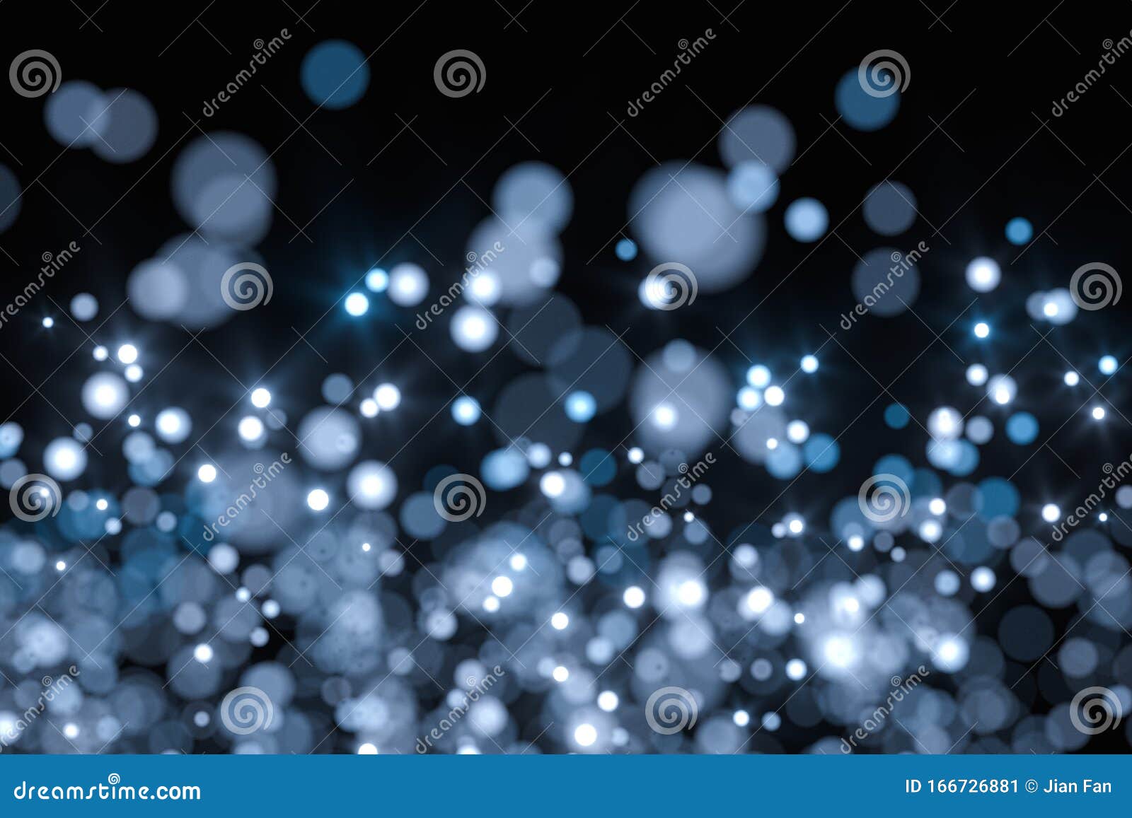 Floating Specks of Light on Black Background, 3d Rendering Stock ...
