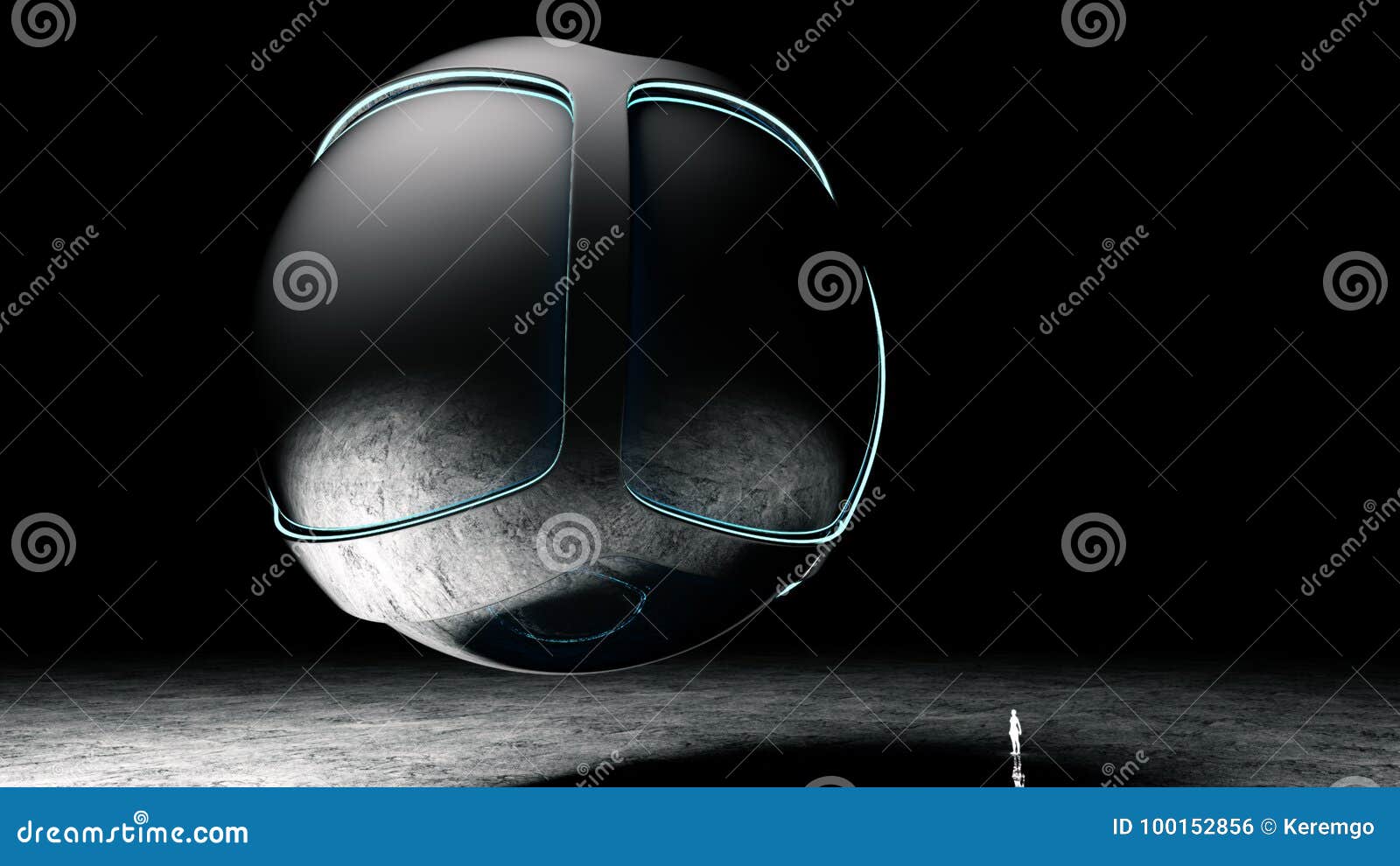 Floating Sphere Concept Art Royalty-Free Stock Image | CartoonDealer ...