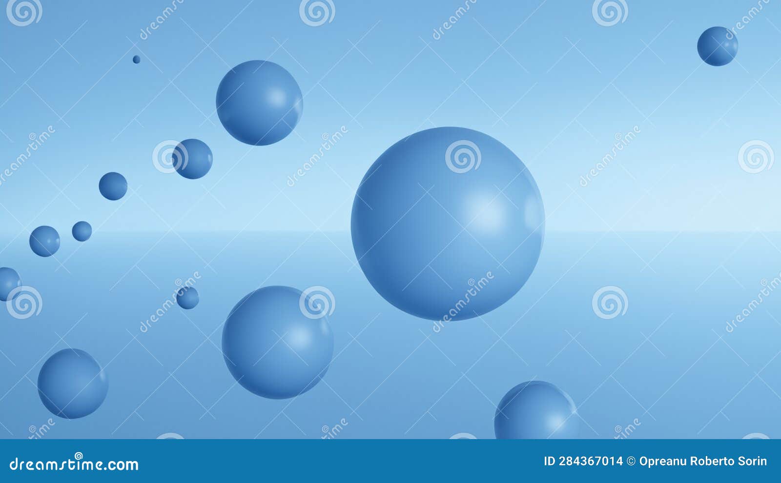 Floating spheres stock illustration. Illustration of threedimensional ...