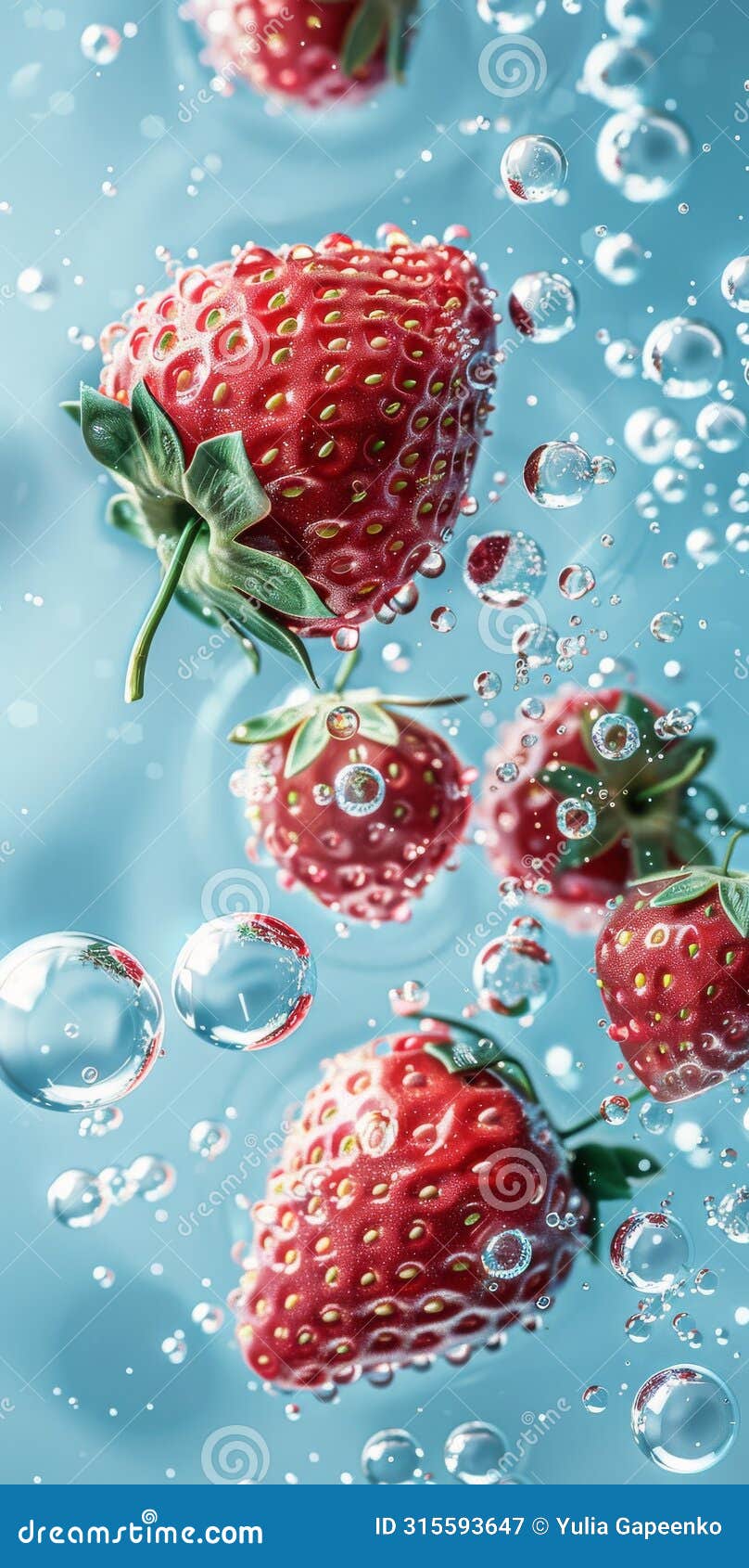 Floating Strawberries in Water Stock Image - Image of harvest, fruit ...