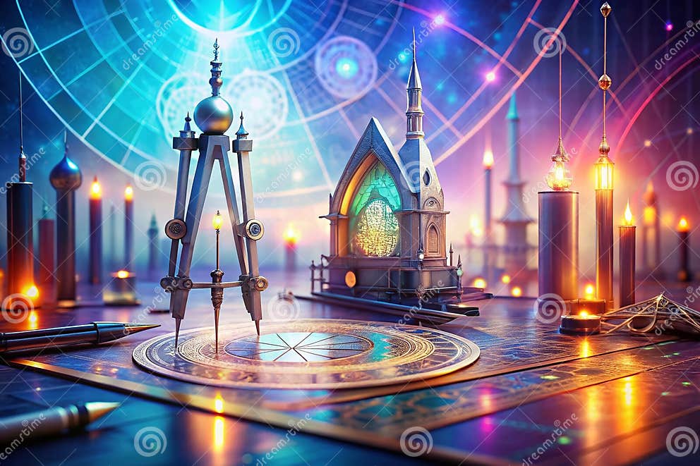 Floating Structures a Surreal Architectural Blueprint Unveiled with Compass and Ruler Inspiring ...