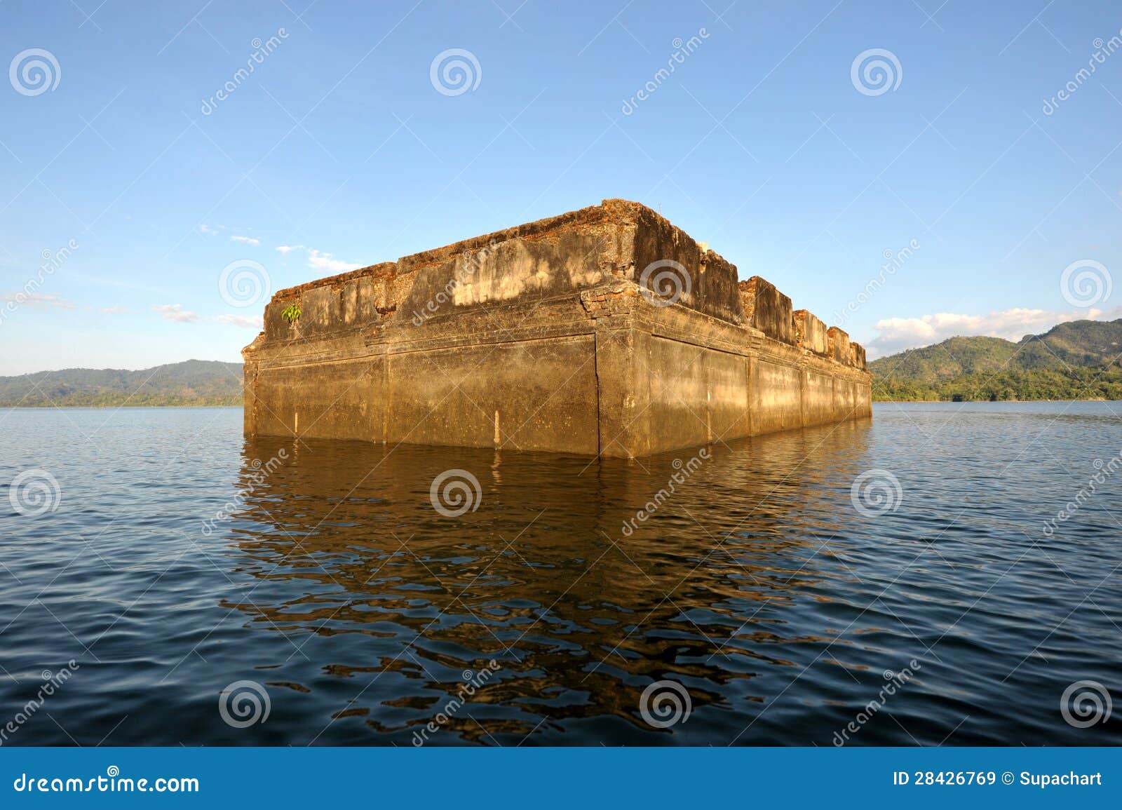Floating temple stock image. Image of border, boat, house - 28426769