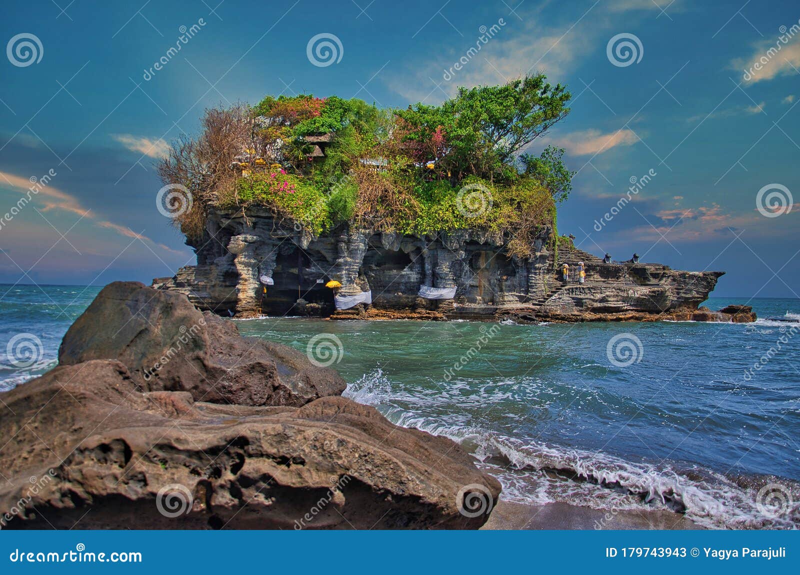 The floating temple. stock image. Image of ancient, island - 179743943