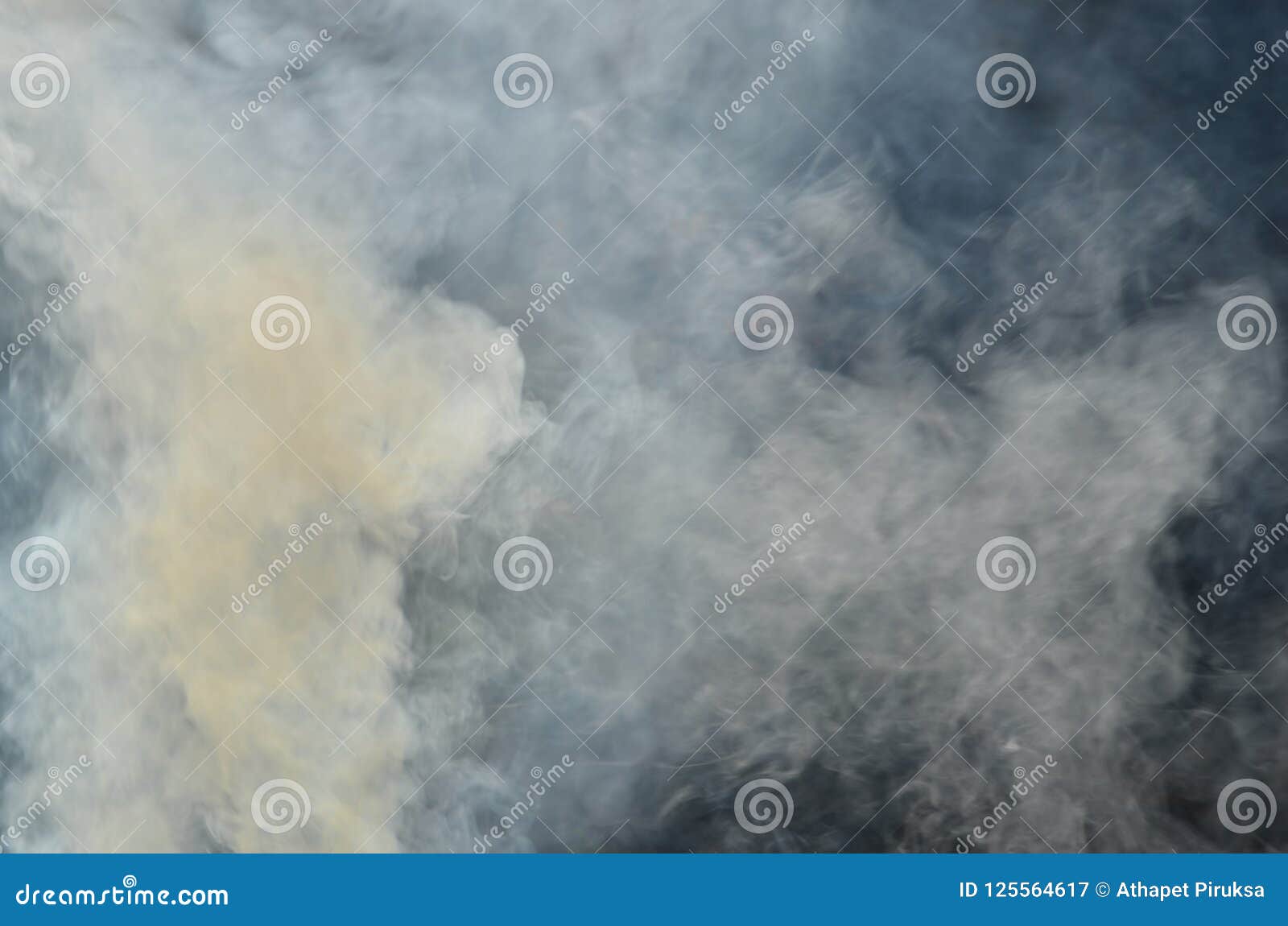 Floating Thick White Smoke in the Dark Stock Image - Image of effect ...