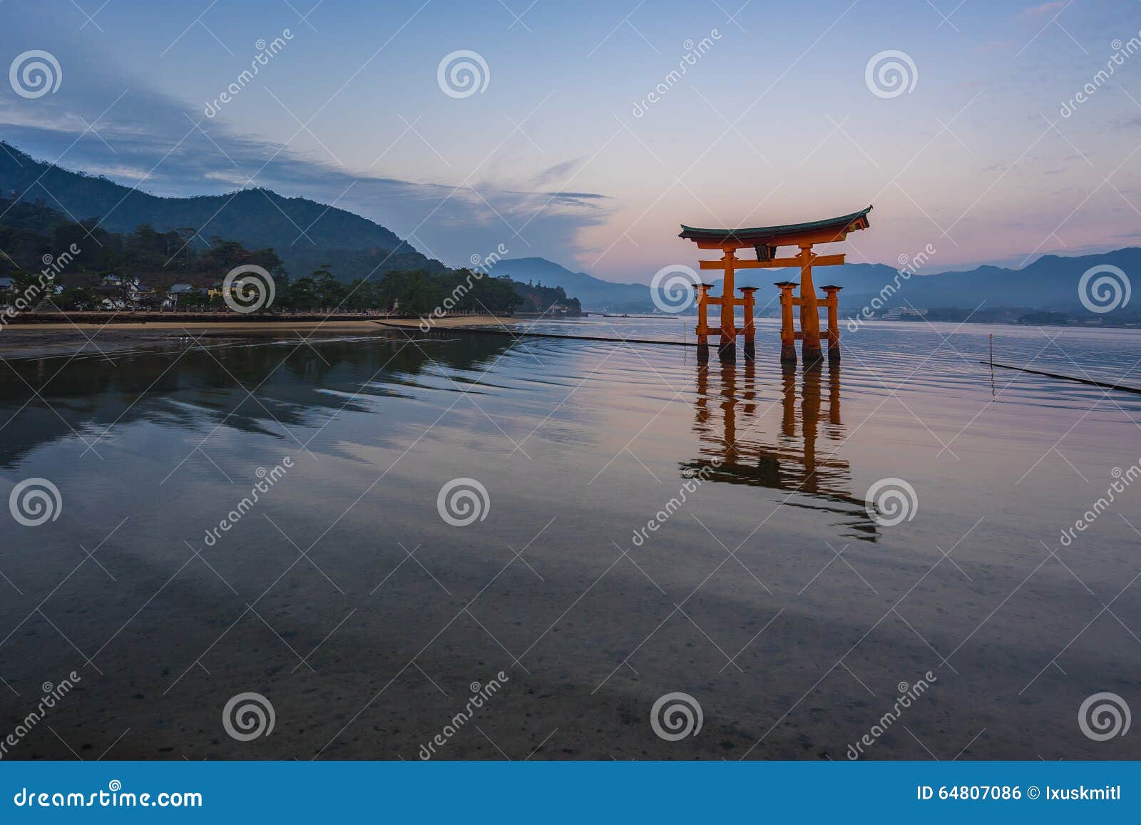 The Floating Torii Gate in Miyajima, Japan Stock Photo - Image of lake ...
