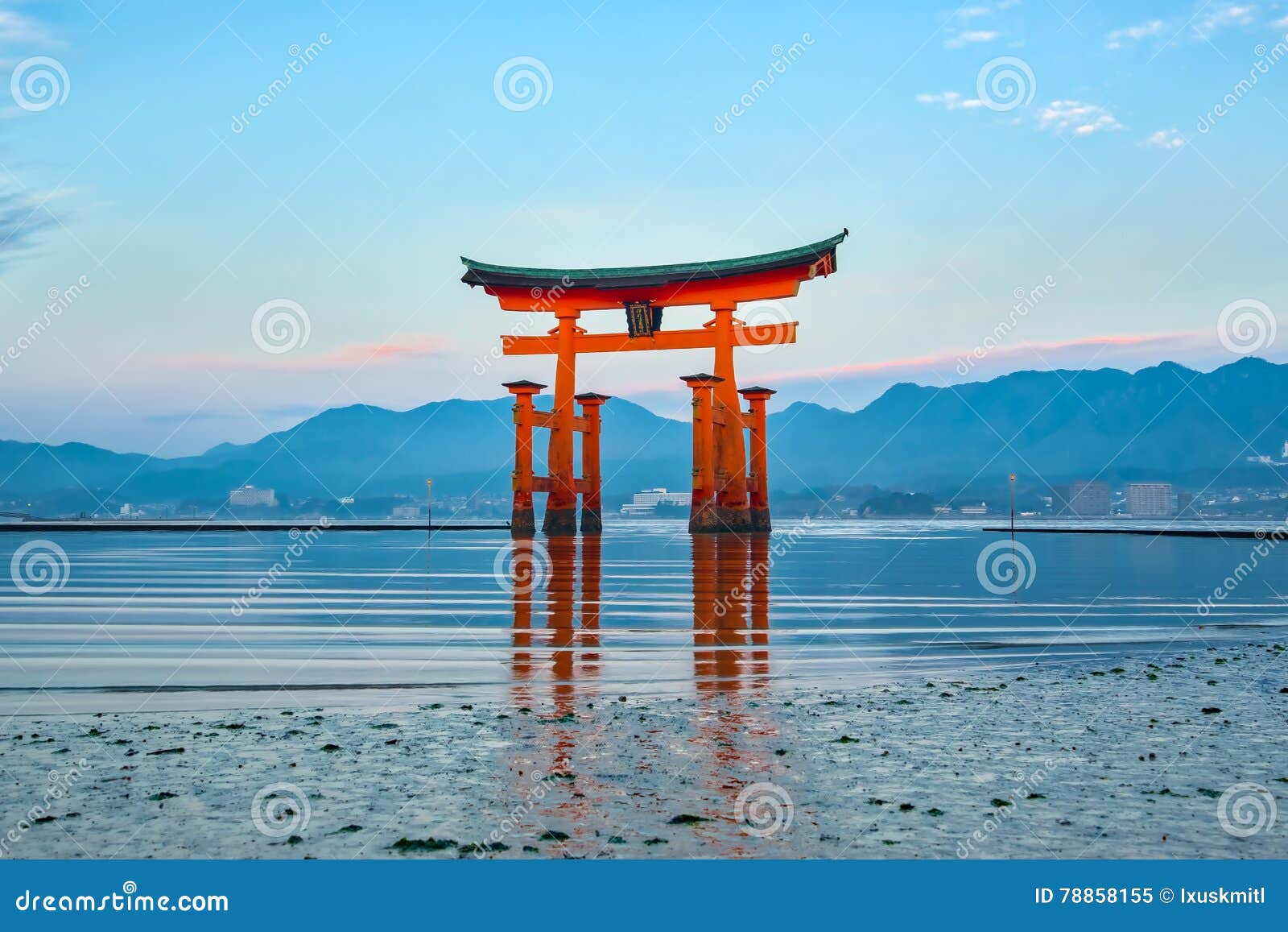 The Floating Torii Gate in Miyajima, Japan Stock Image - Image of ...
