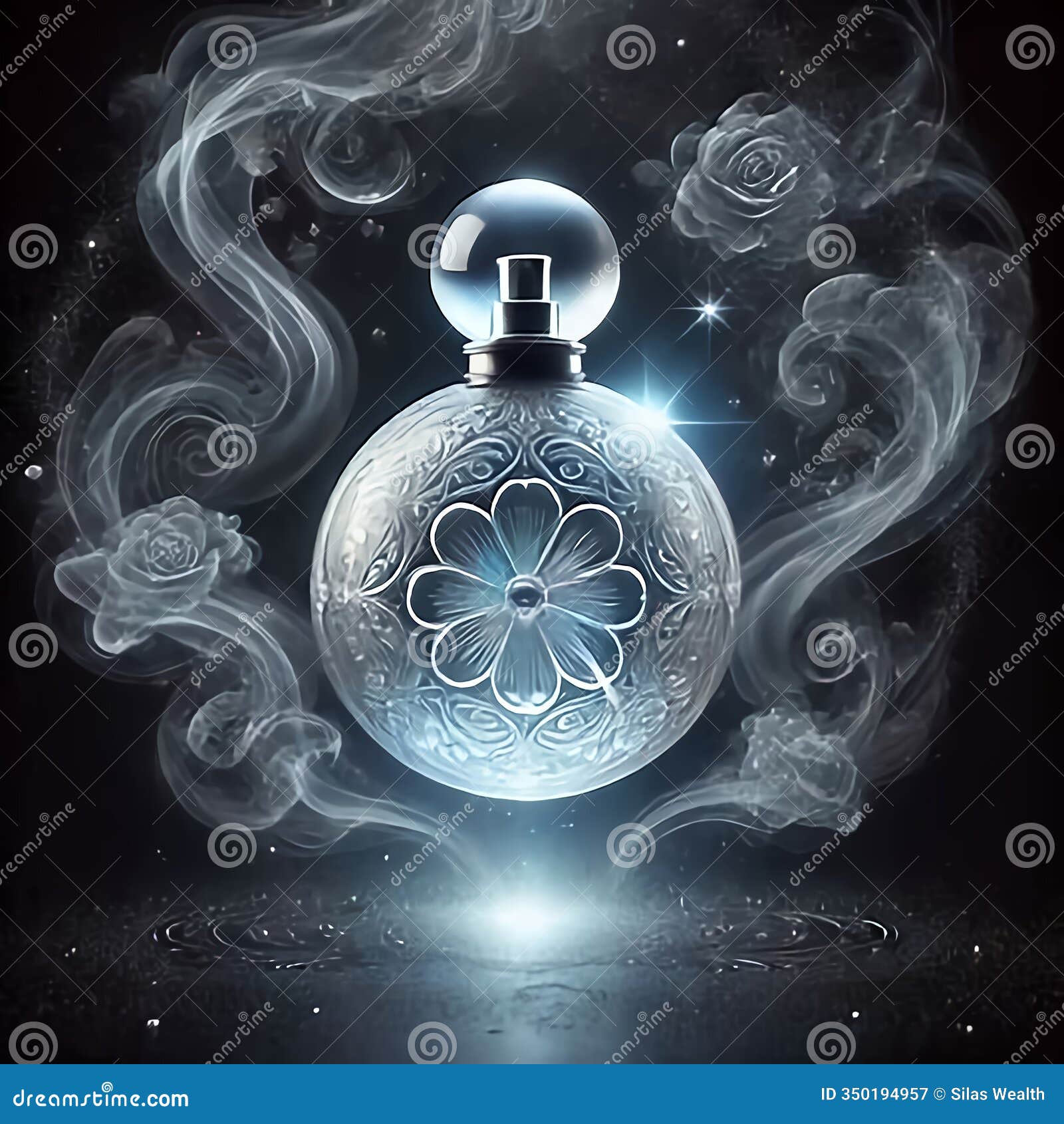 Floating Translucent Perfume Bottle with Magical Vapor Stock ...