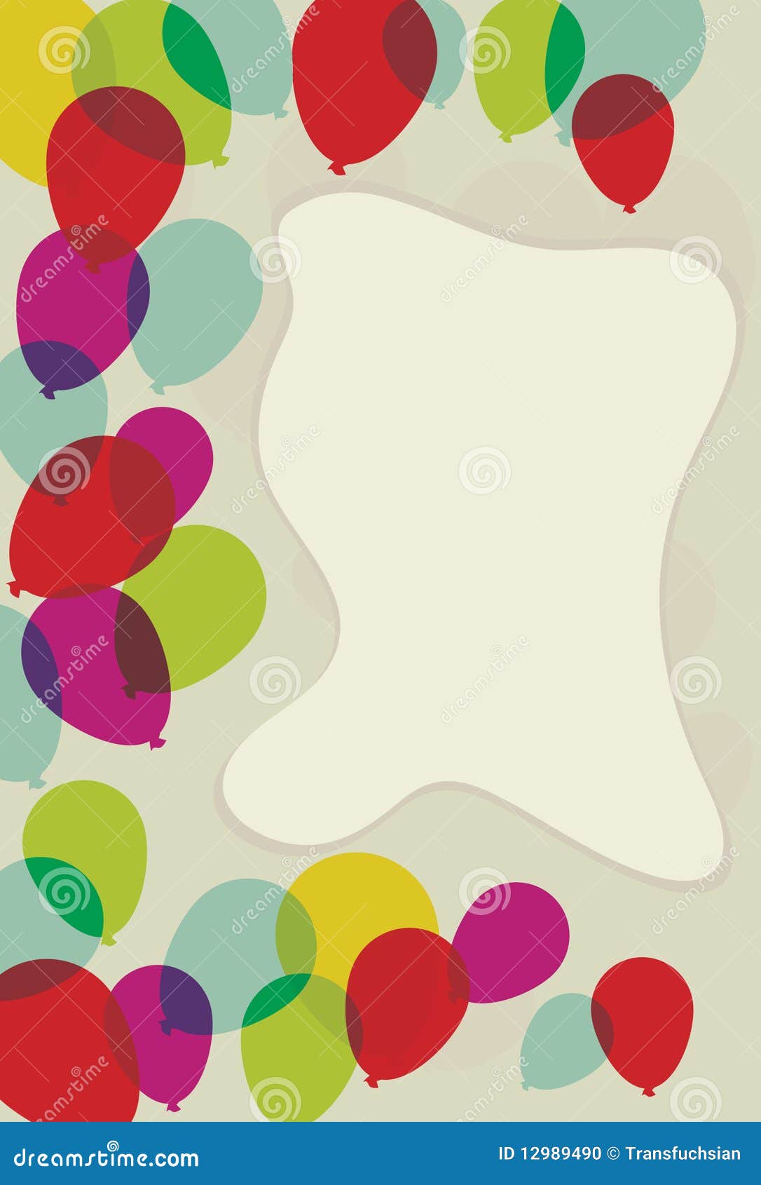 Floating Transparent Balloon Page Border Stock Vector - Illustration of ...