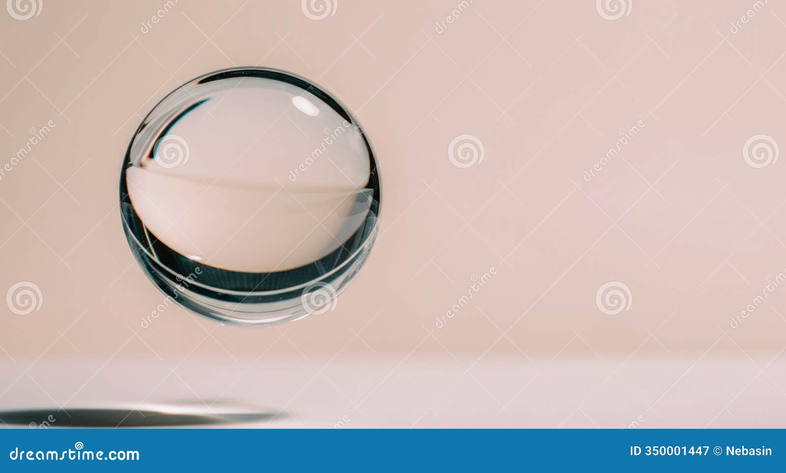 Floating Transparent Spheres On A Bright Blue Background Royalty-Free ...