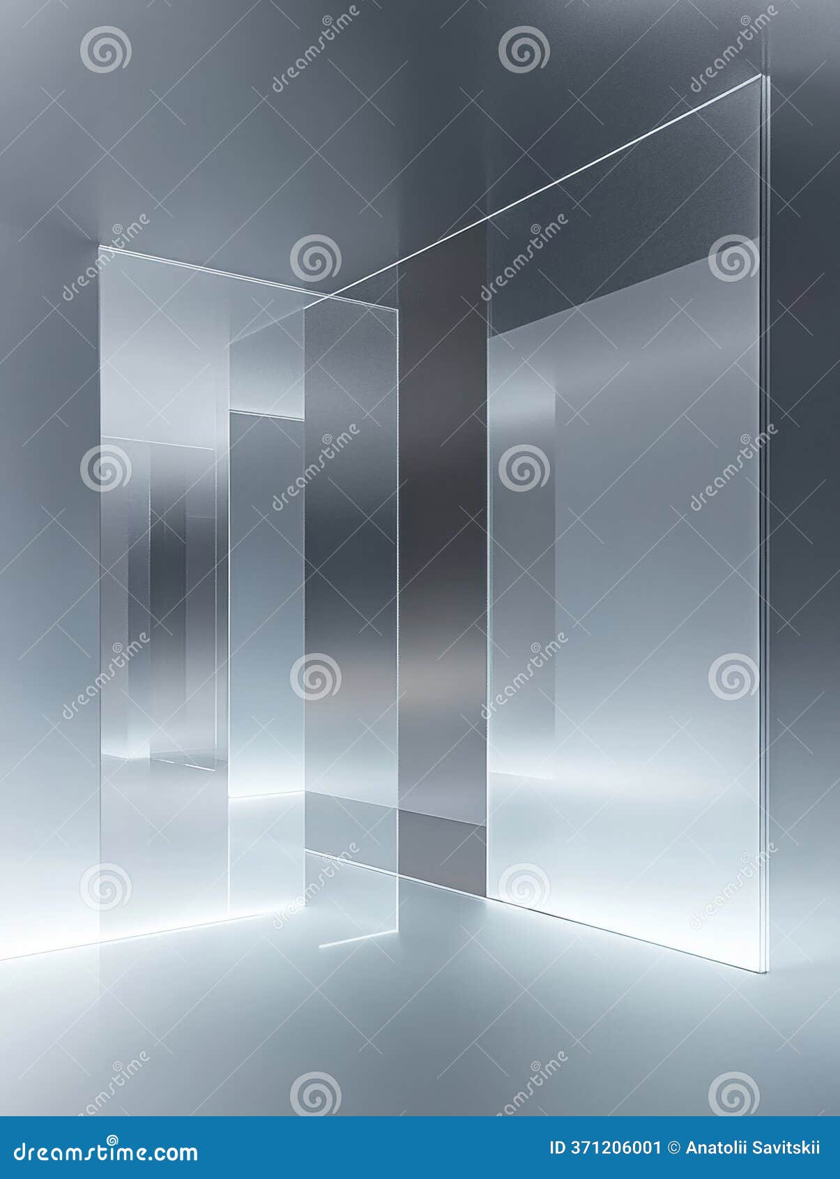 Floating Transparent Spheres On A Bright Blue Background Stock Image ...