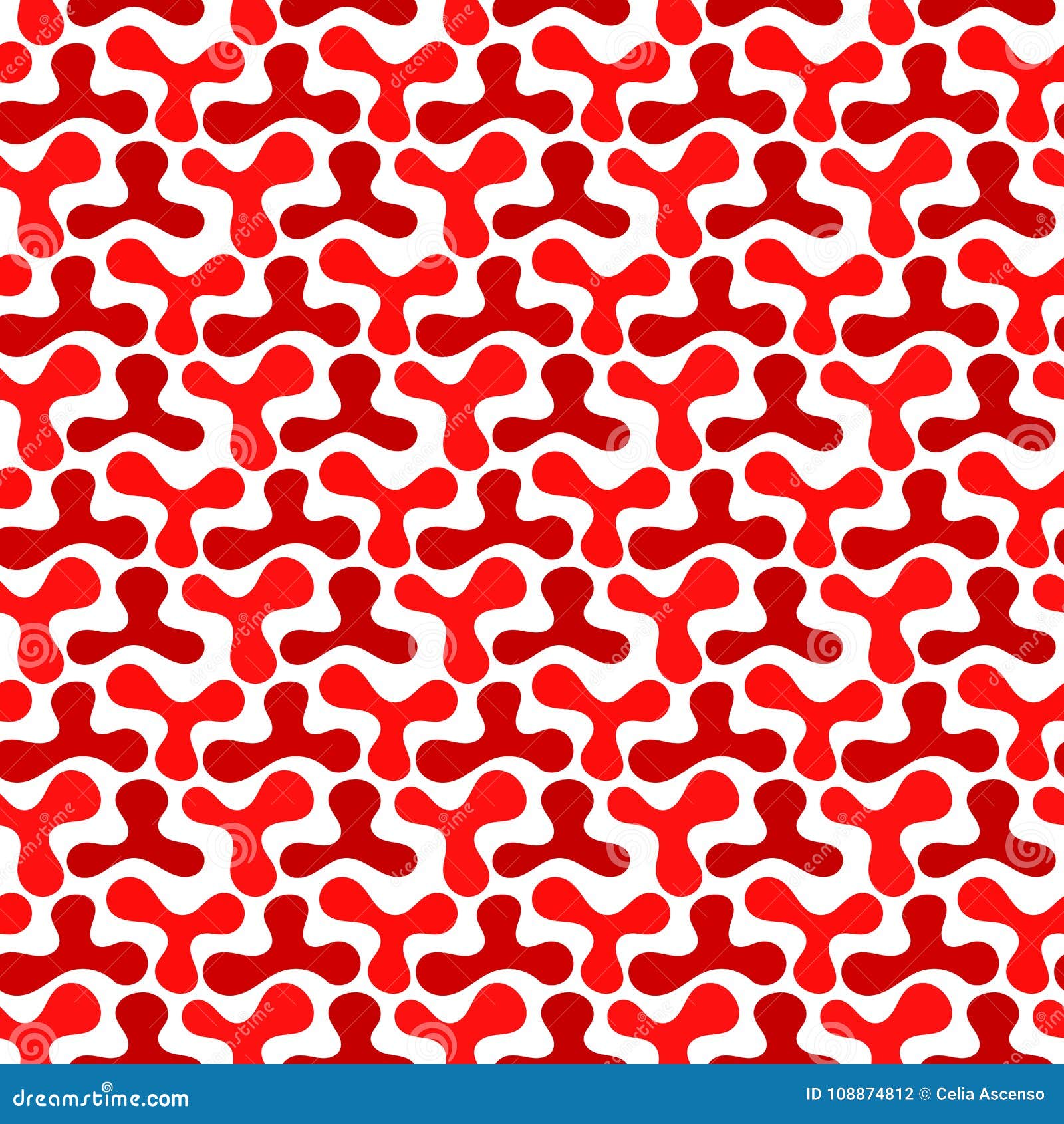 Abstract Blood Cells Seamless Pattern Stock Illustration - Illustration ...
