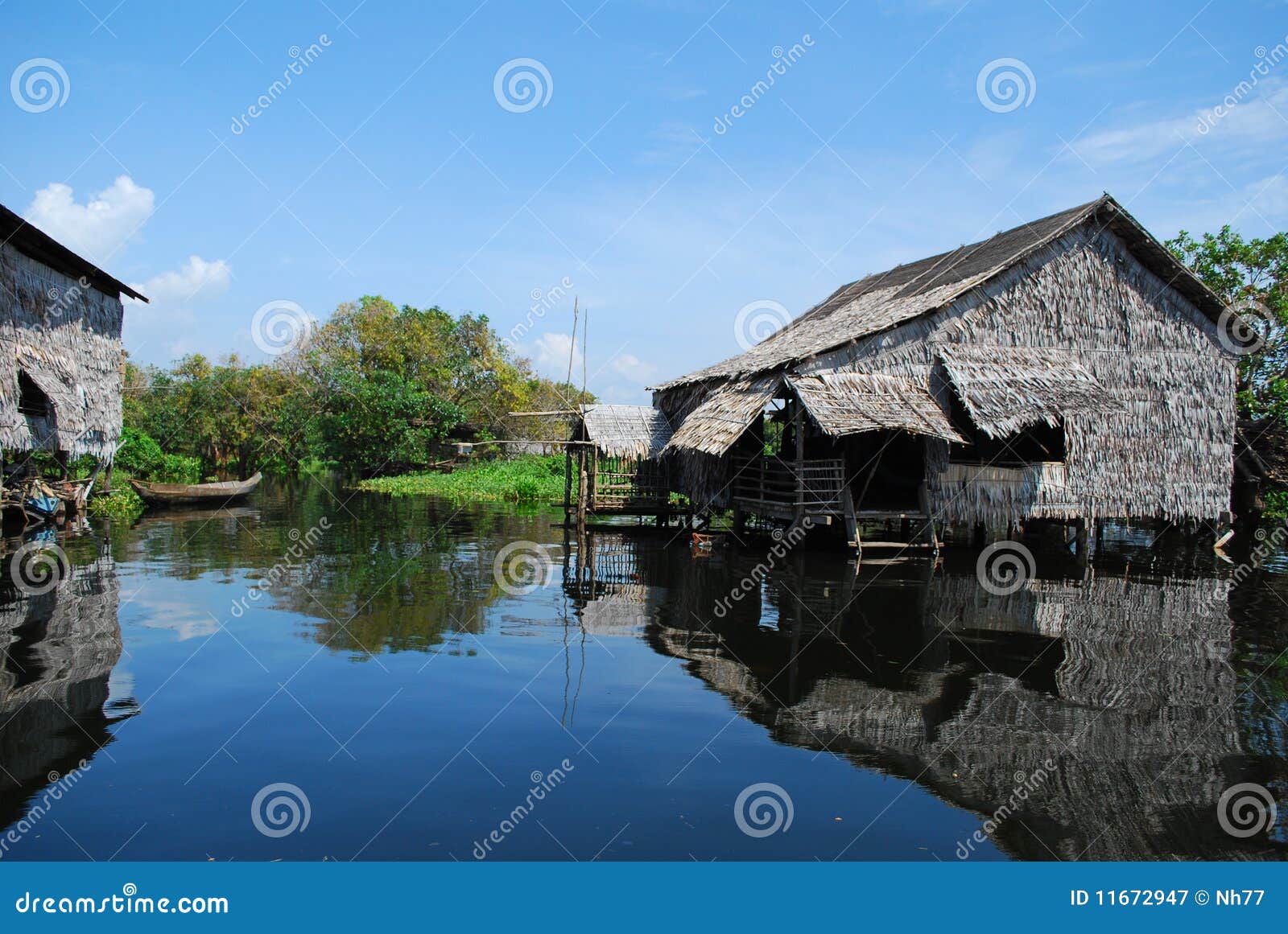 Floating village stock image. Image of village, lake - 11672947