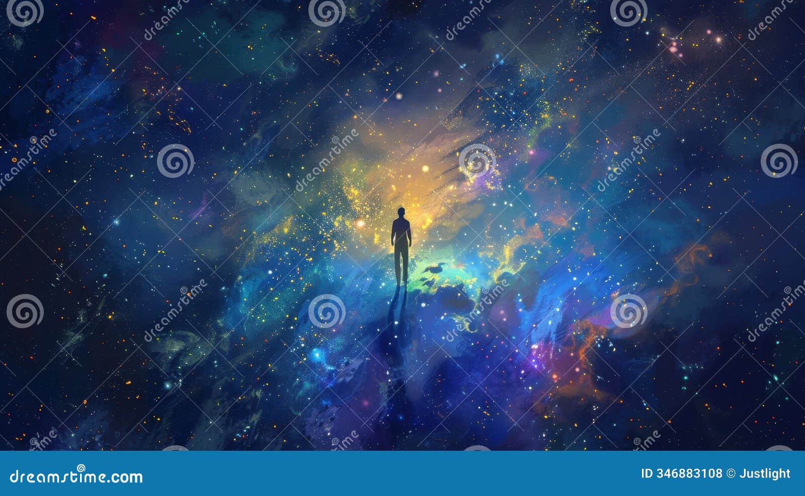 Floating through the Void Surrounded by Millions of Ling Stars Stock ...