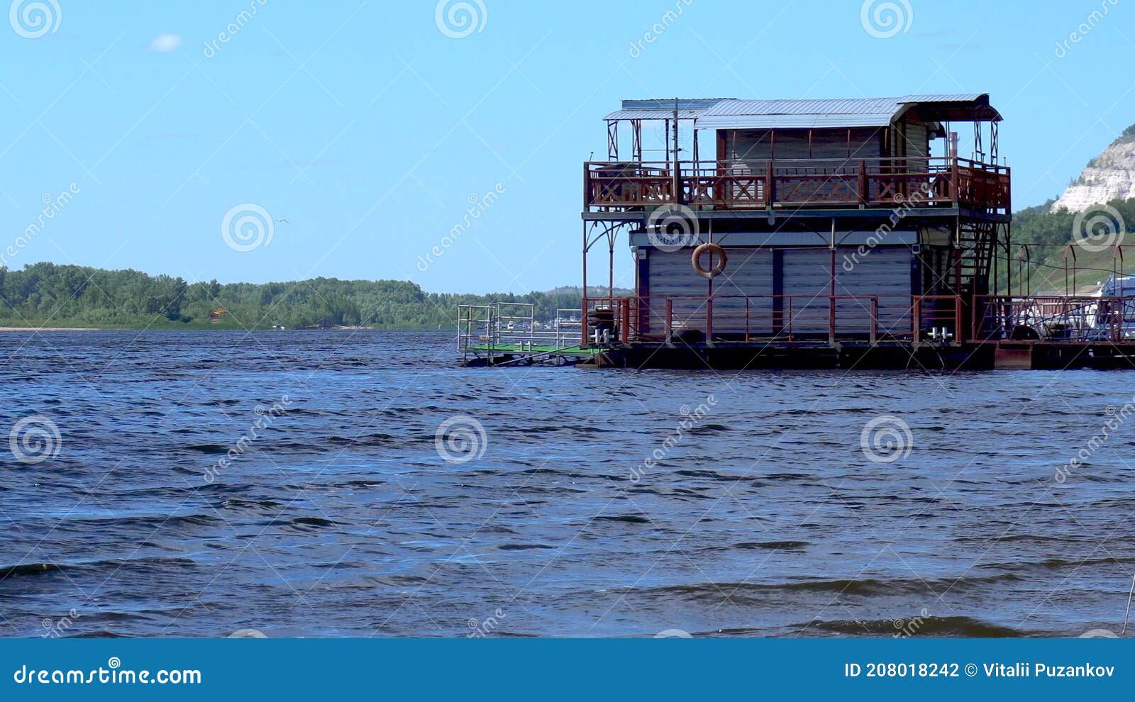 Floating Wharf at the Shore Stock Photo - Image of community, lake ...