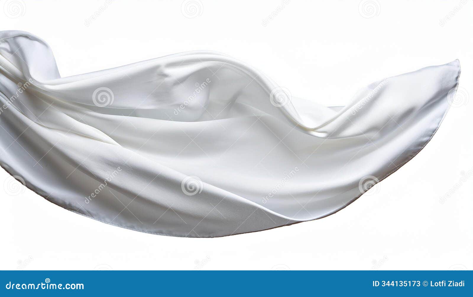 Floating White Fabric Blowing Isolate on White Background PNG Stock ...