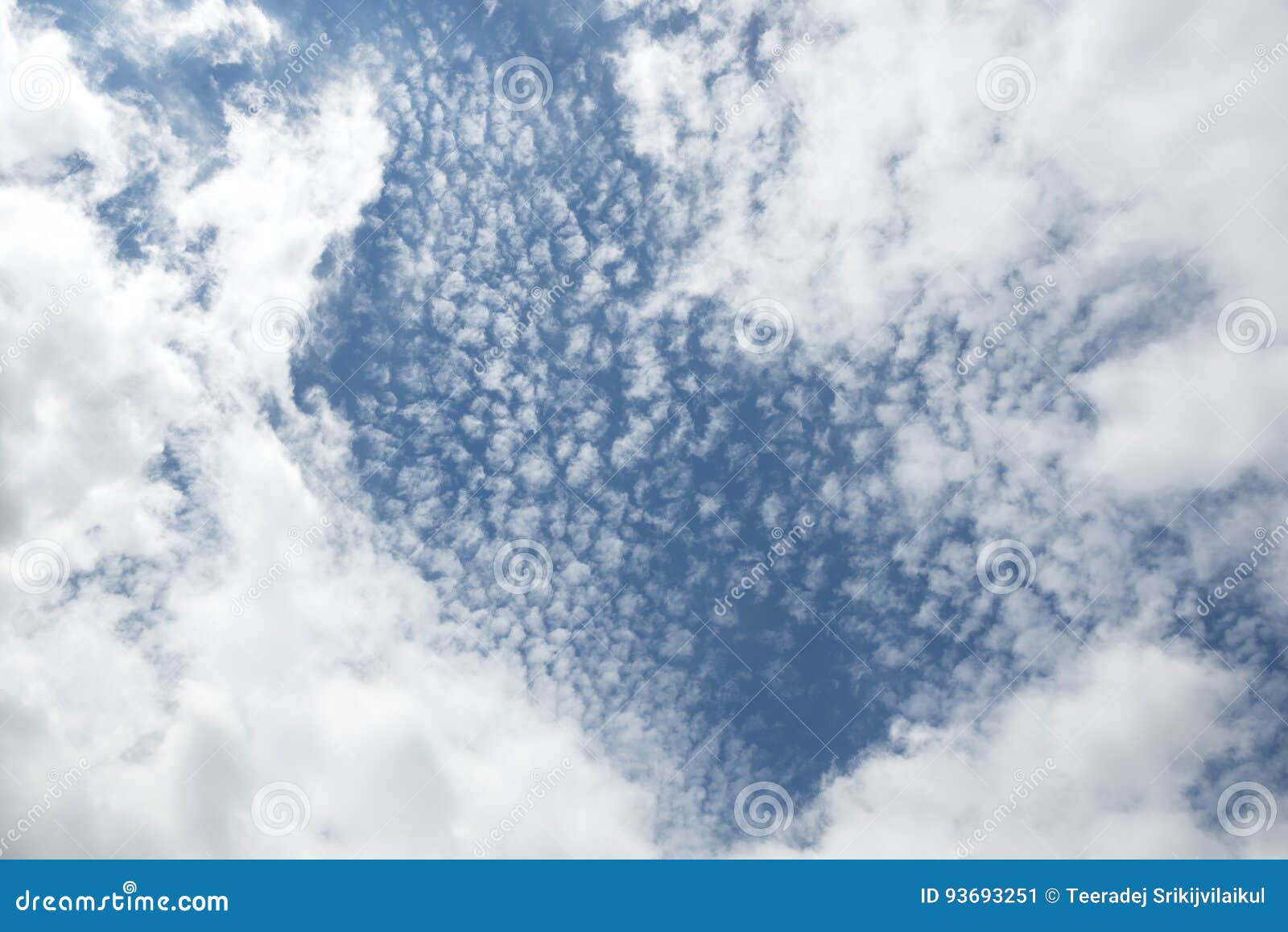 Floccus and cumulus clouds stock image. Image of blue - 93693251