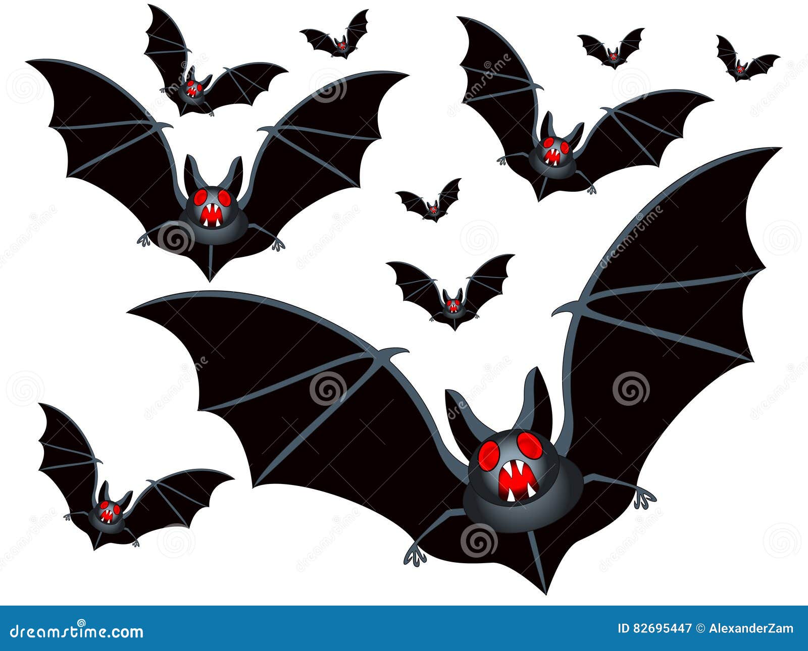Flock of bats stock vector. Illustration of horror, evil - 82695447