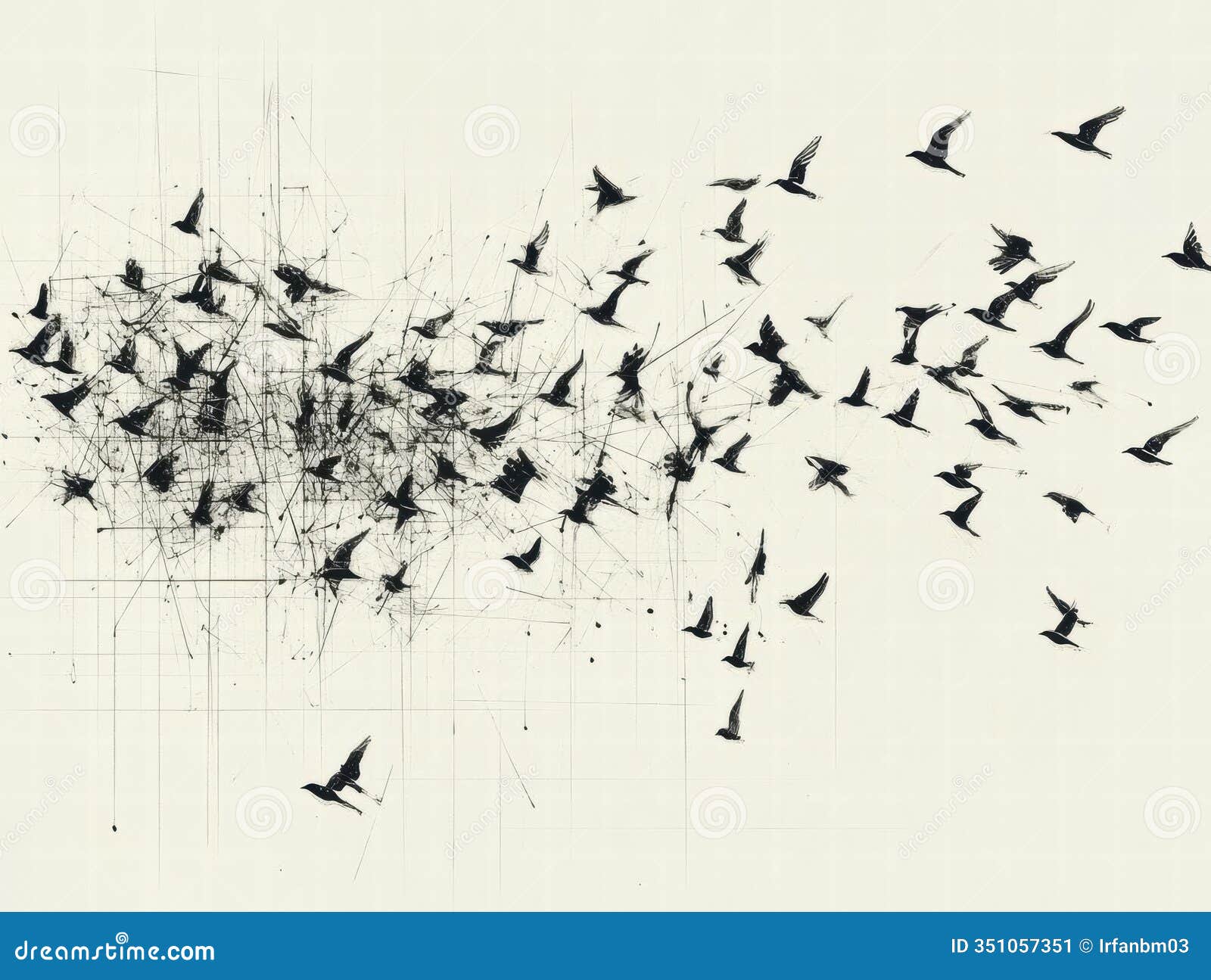 A Flock of Birds Taking Flight - a Visual Depiction of Freedom and ...