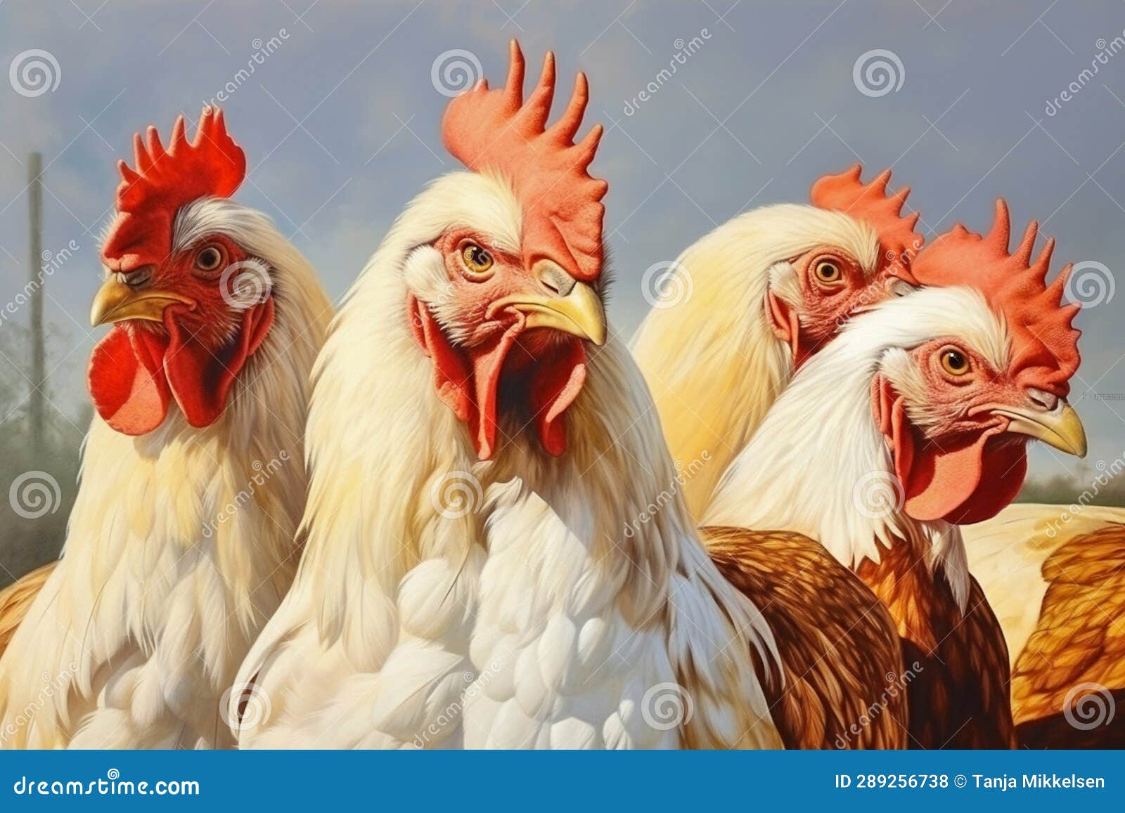 Flock of chickens stock illustration. Illustration of generative ...
