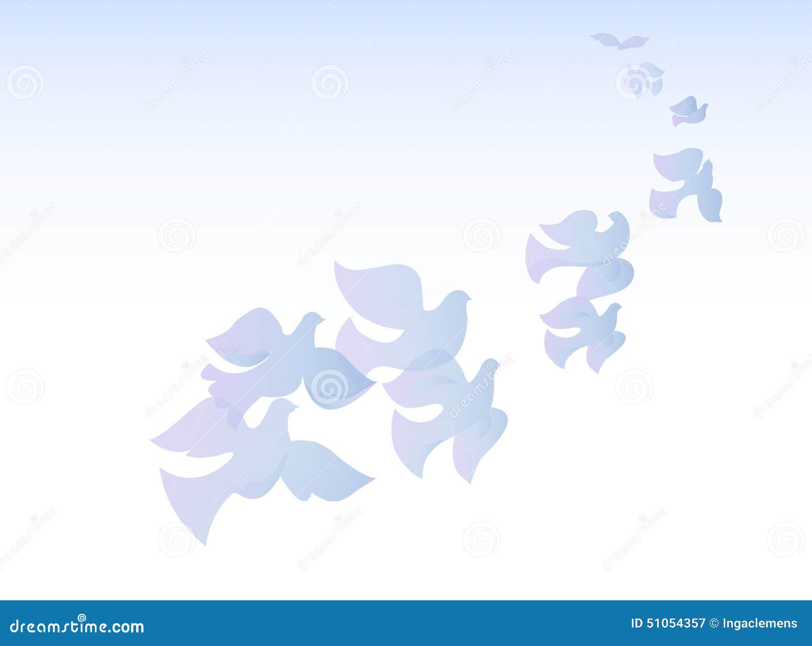 Flock of doves stock vector. Illustration of peaceful - 51054357