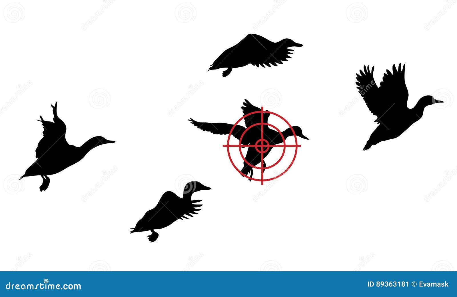 Flock of ducks stock vector. Illustration of isolated - 89363181
