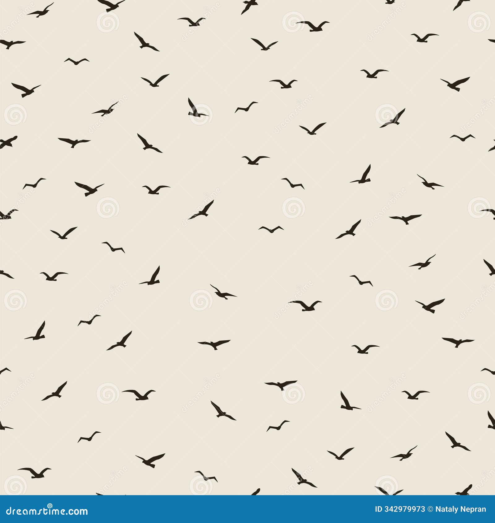 A Flock of Flying Birds Flight in Different Positions Pattern. Wild ...